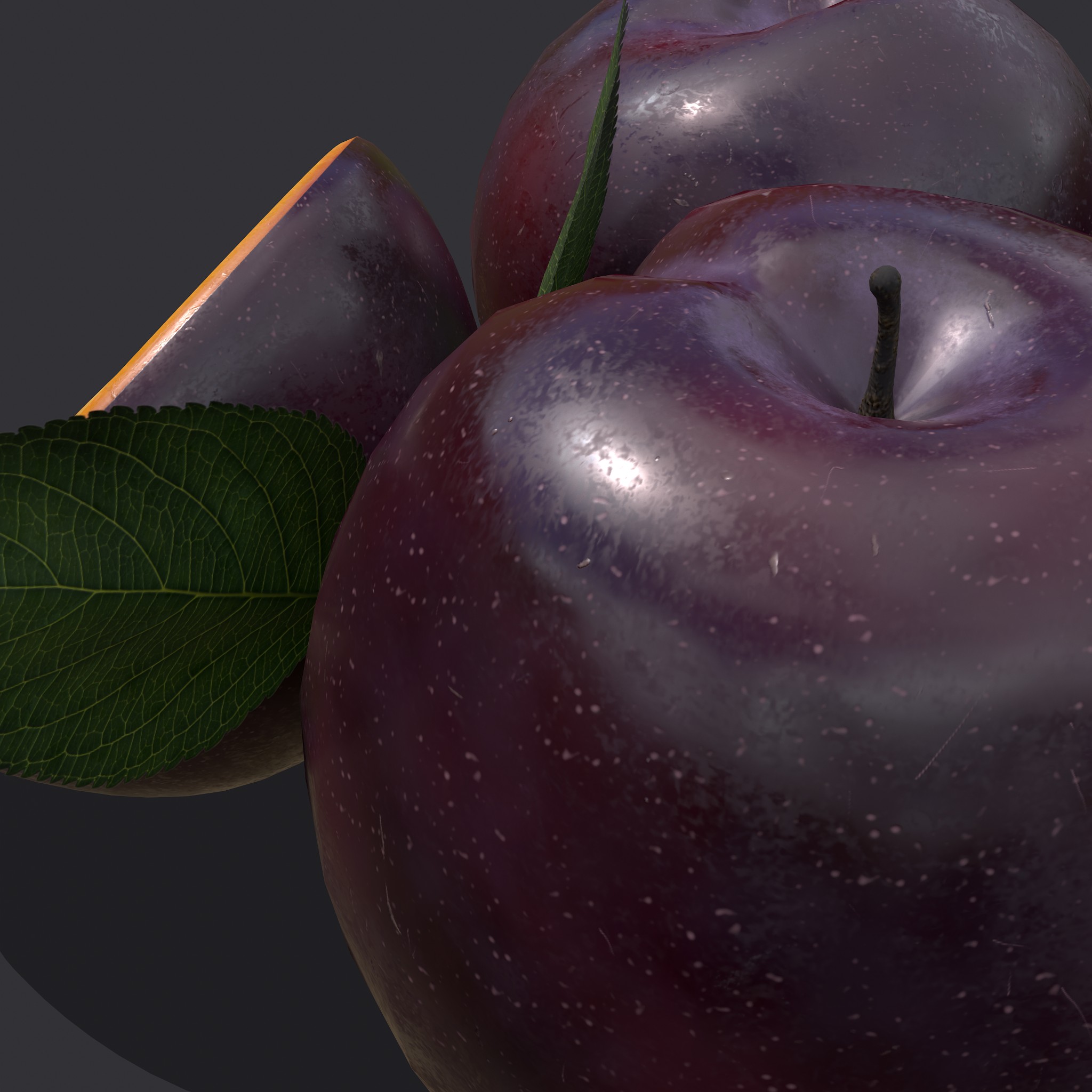 Delicious Purple Plums - 3D Model by Get Dead Entertainment