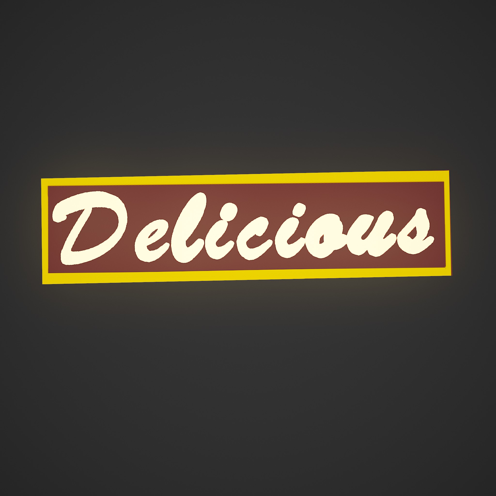 Delicious Sign - Free 3D Model by Get Dead Entertainment