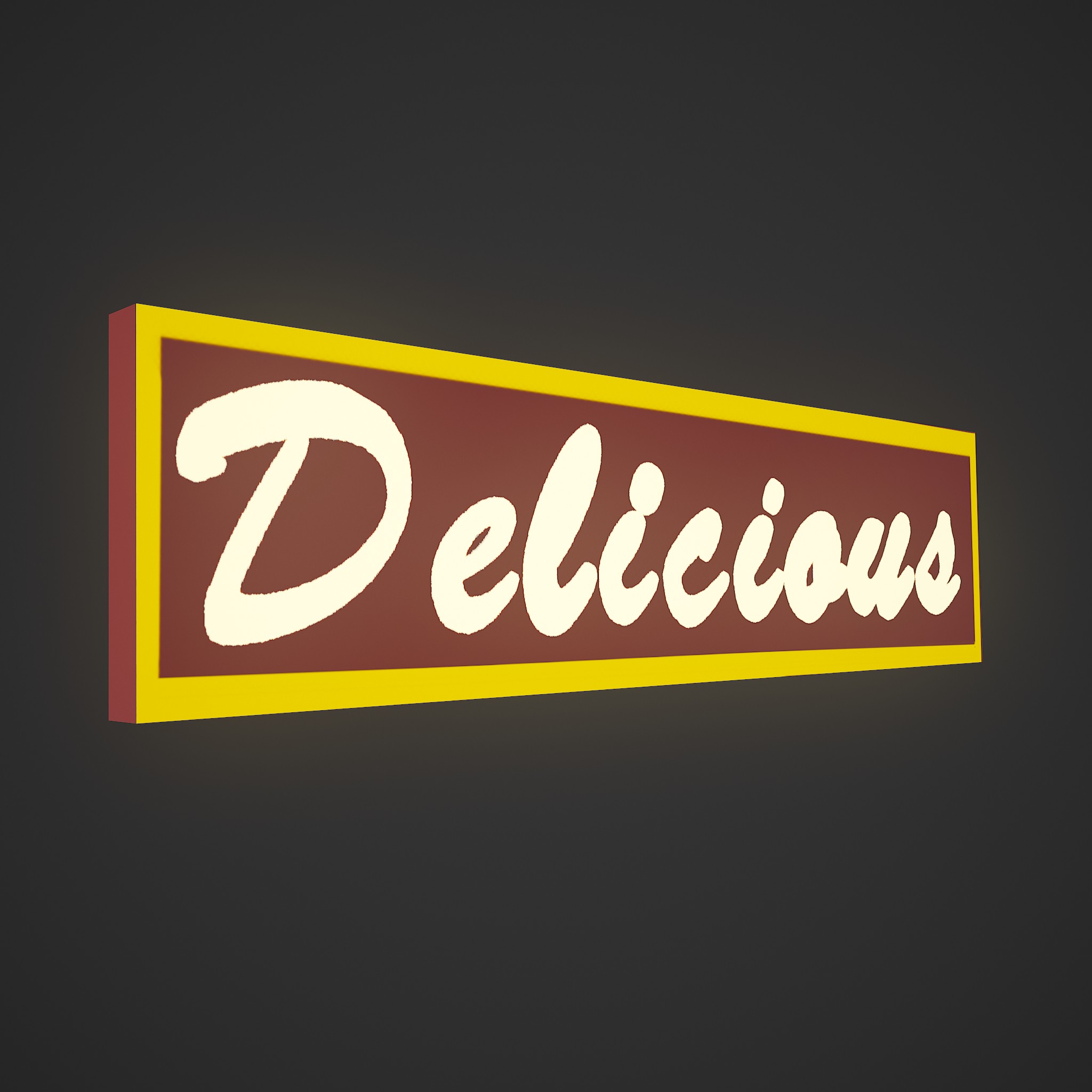 Delicious Sign - Free 3D Model by Get Dead Entertainment