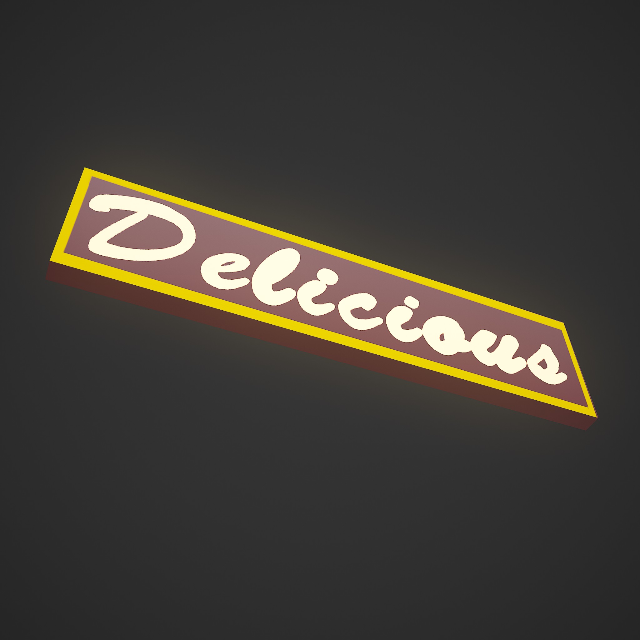 Delicious Sign - Free 3D Model by Get Dead Entertainment