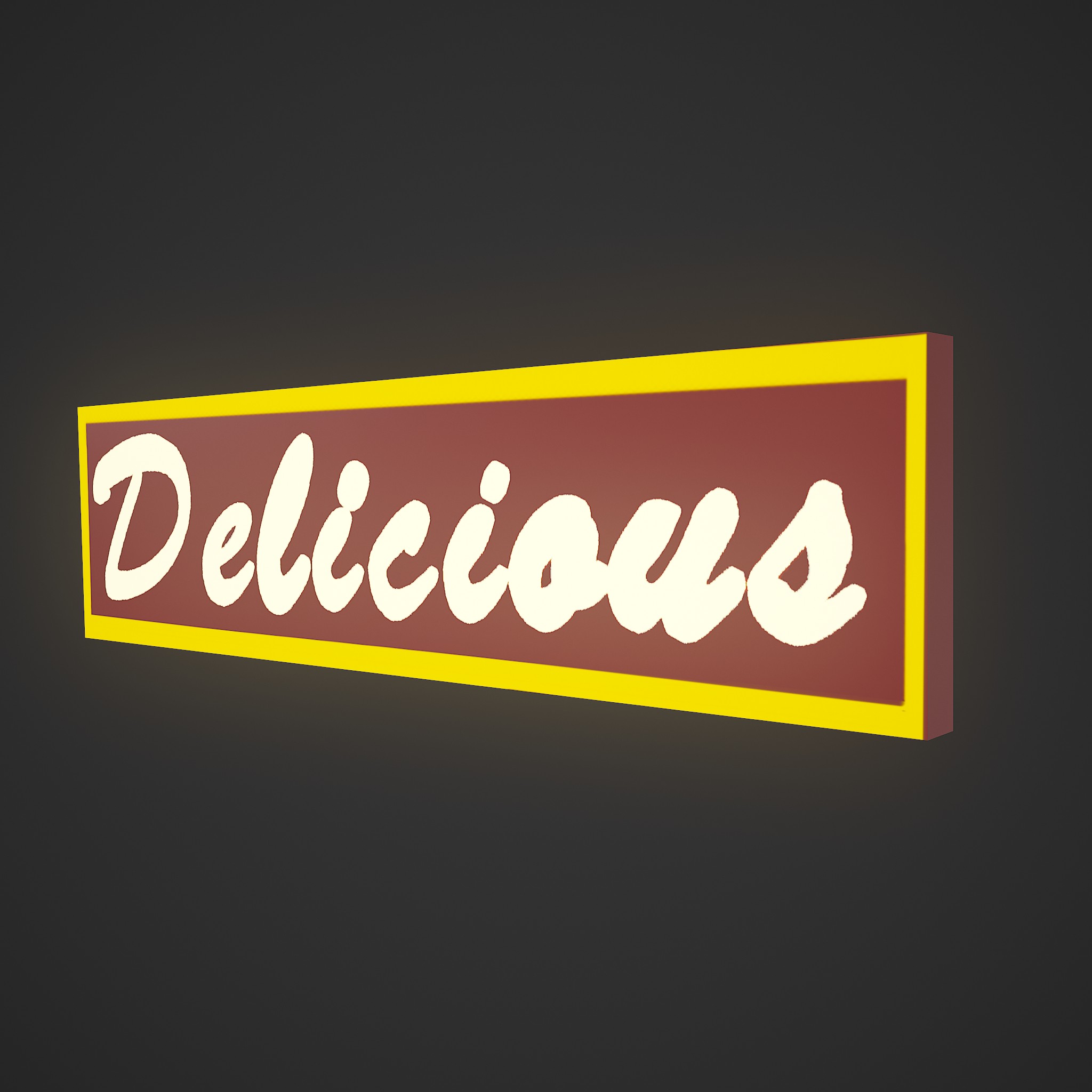 Delicious Sign - Free 3D Model by Get Dead Entertainment