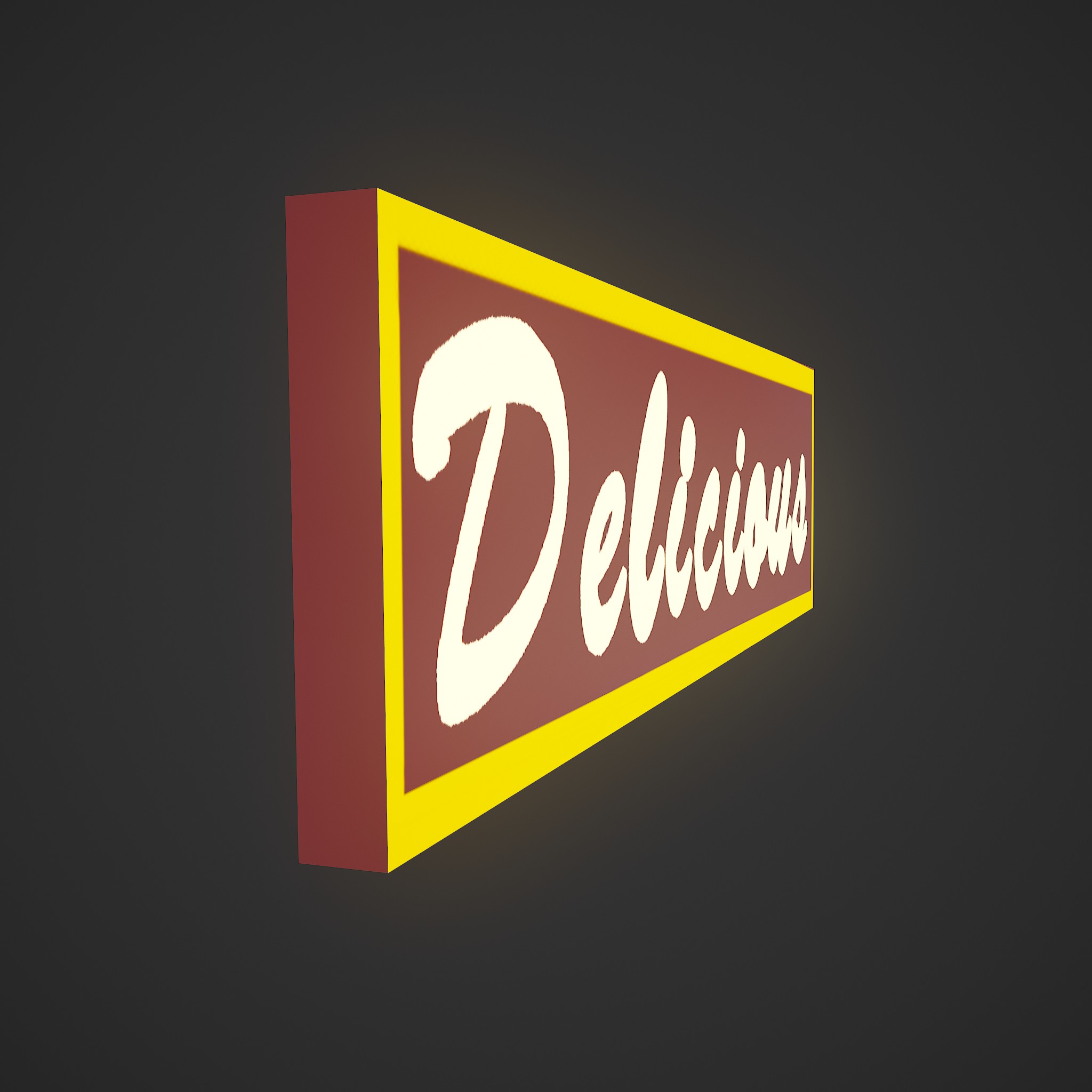 Delicious Sign - Free 3D Model by Get Dead Entertainment
