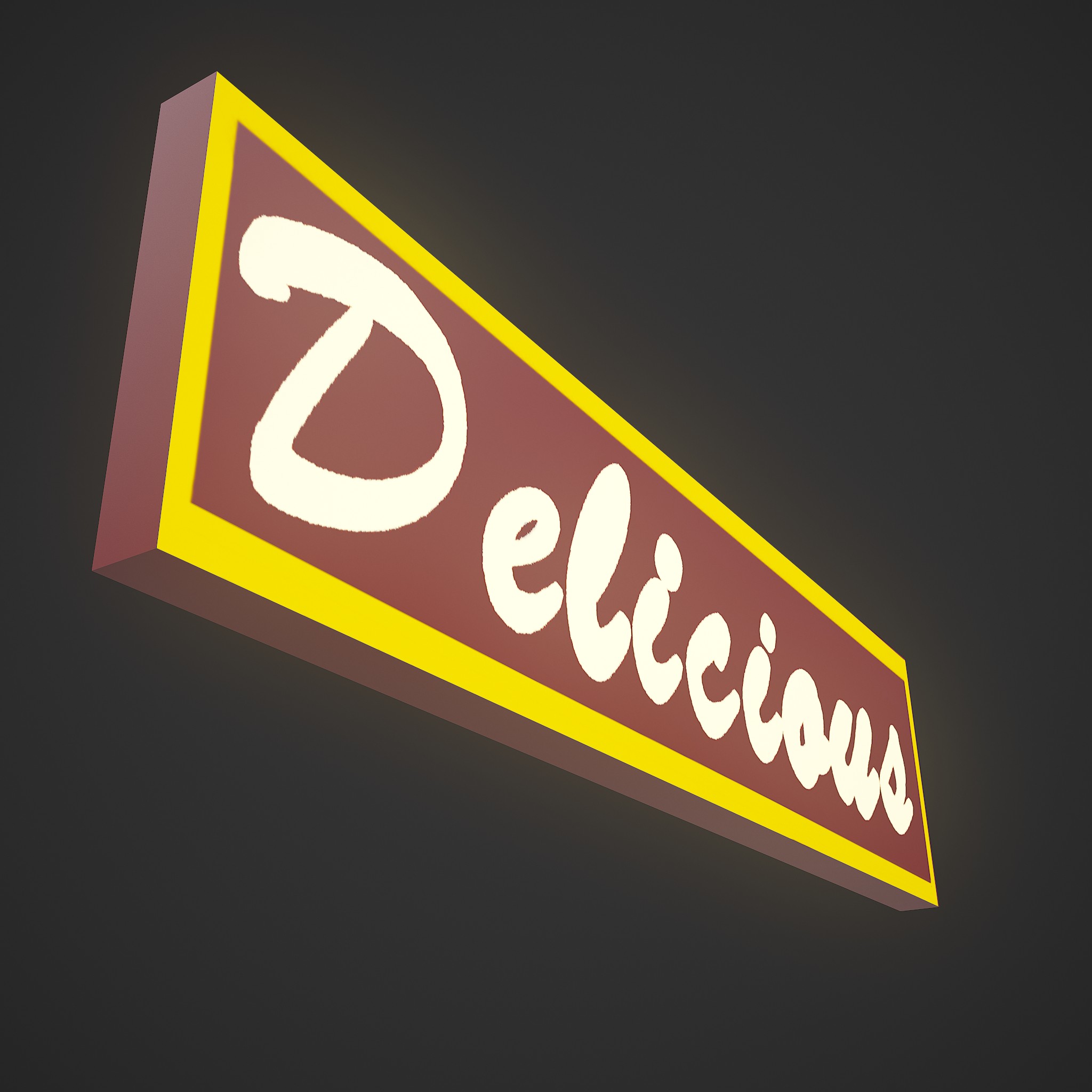 Delicious Sign - Free 3D Model by Get Dead Entertainment