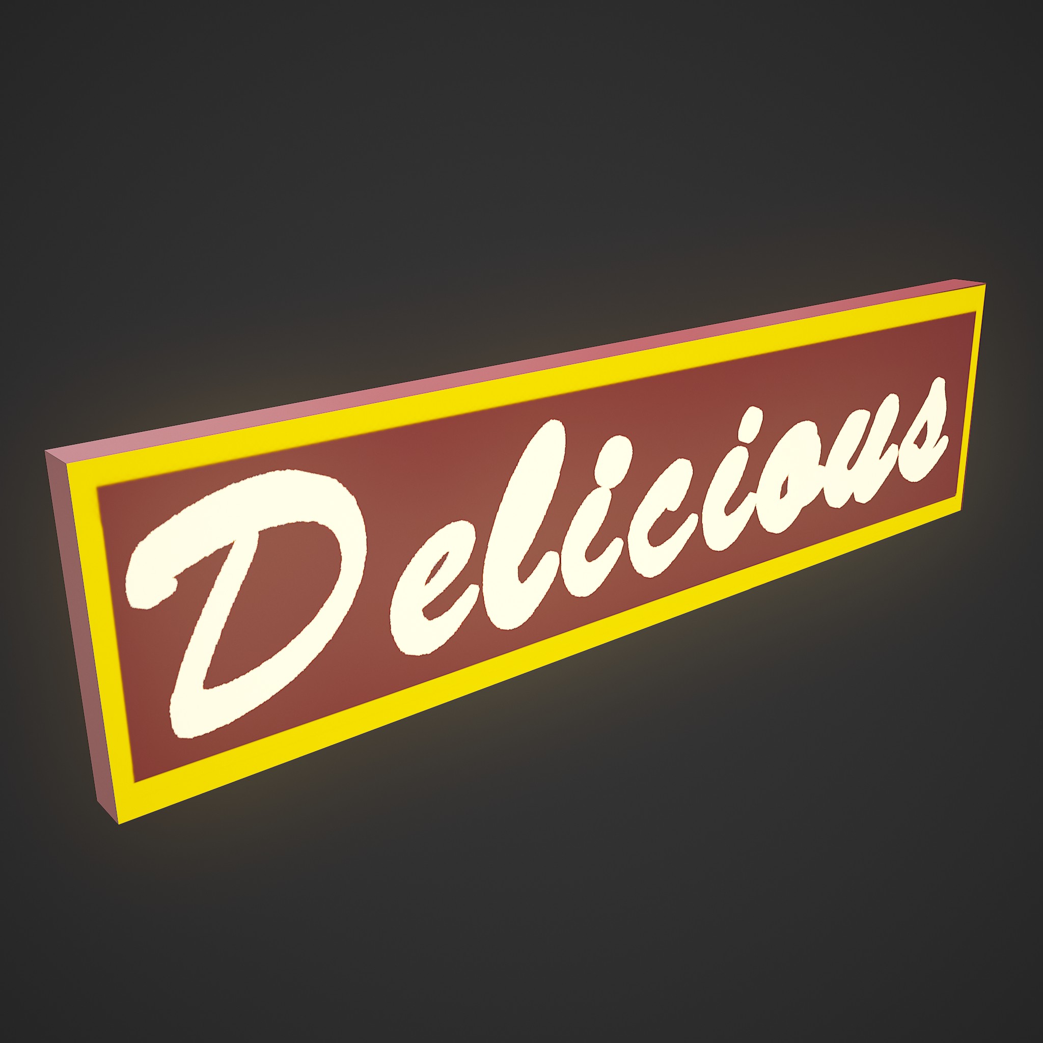 Delicious Sign - Free 3D Model by Get Dead Entertainment