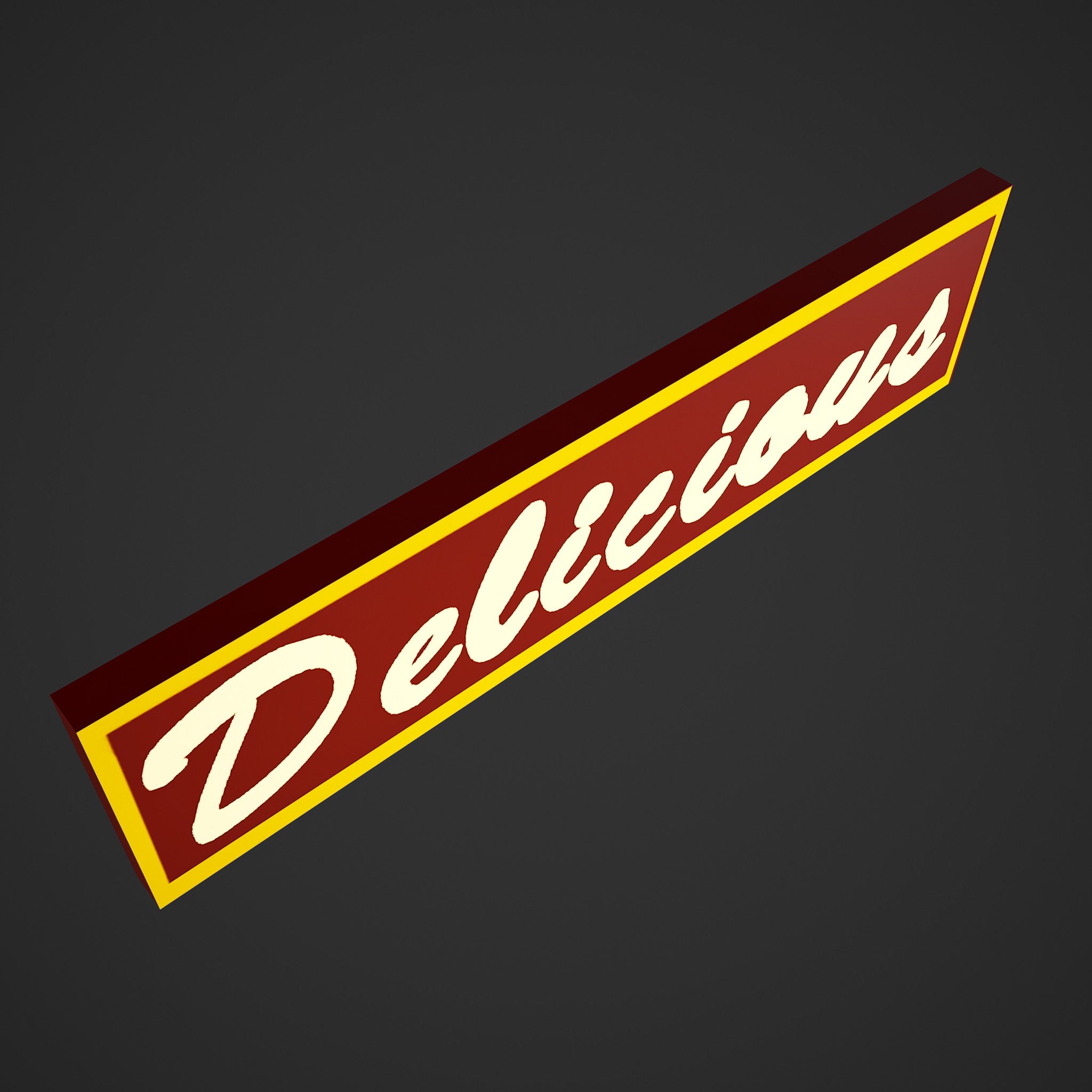 Delicious Sign - Free 3D Model by Get Dead Entertainment