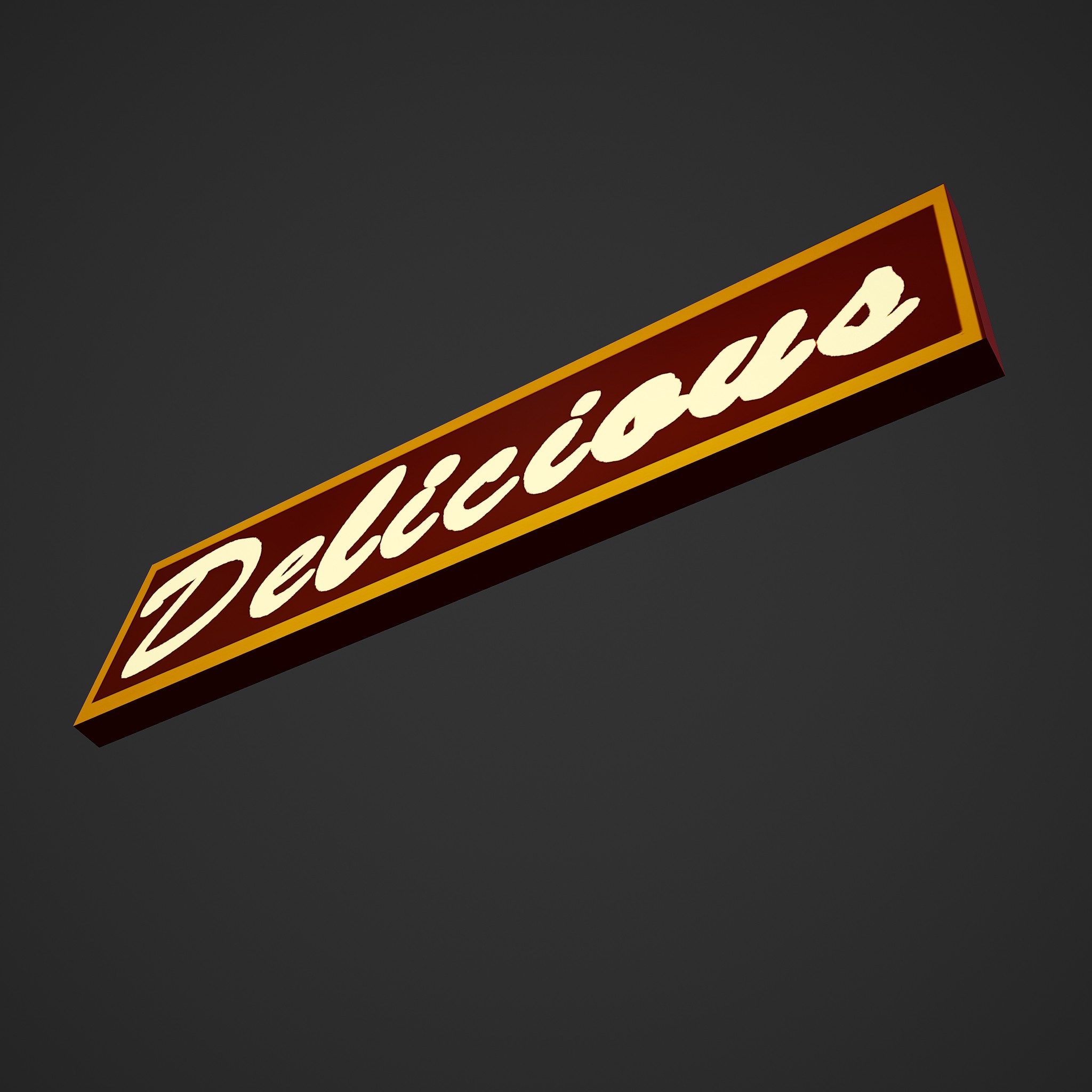 Delicious Sign - Free 3D Model by Get Dead Entertainment