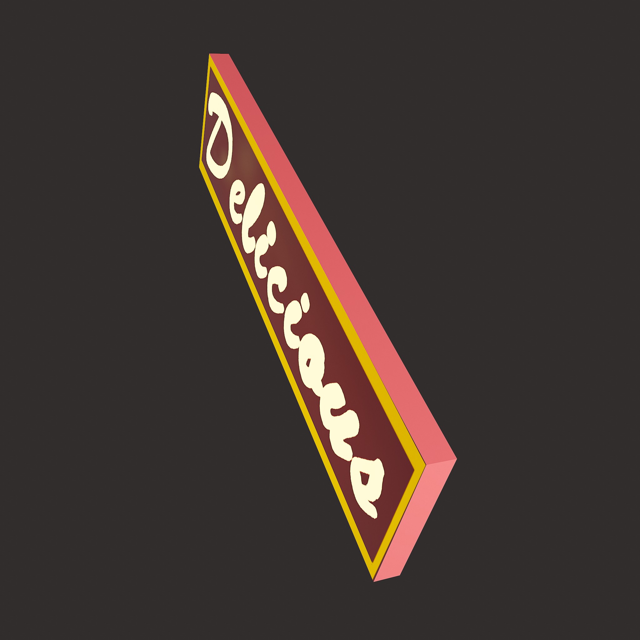 Delicious Sign - Free 3D Model by Get Dead Entertainment