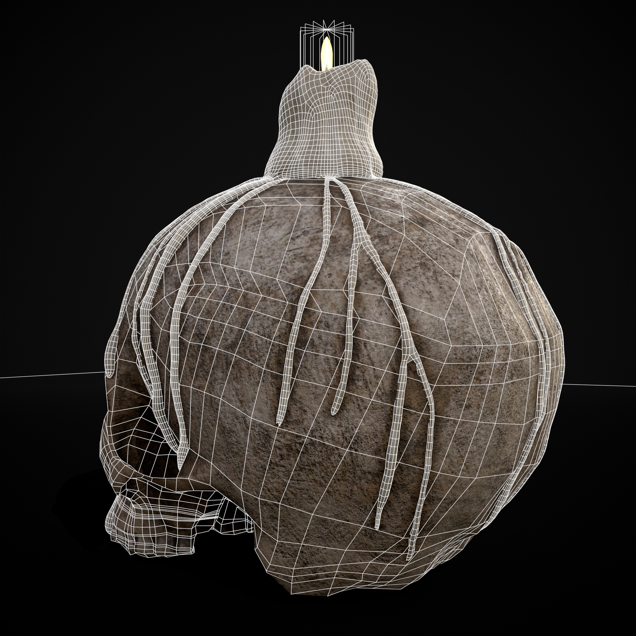 Dripping Wax Cranium Skull Candle - 3D Model by Get Dead Entertainment