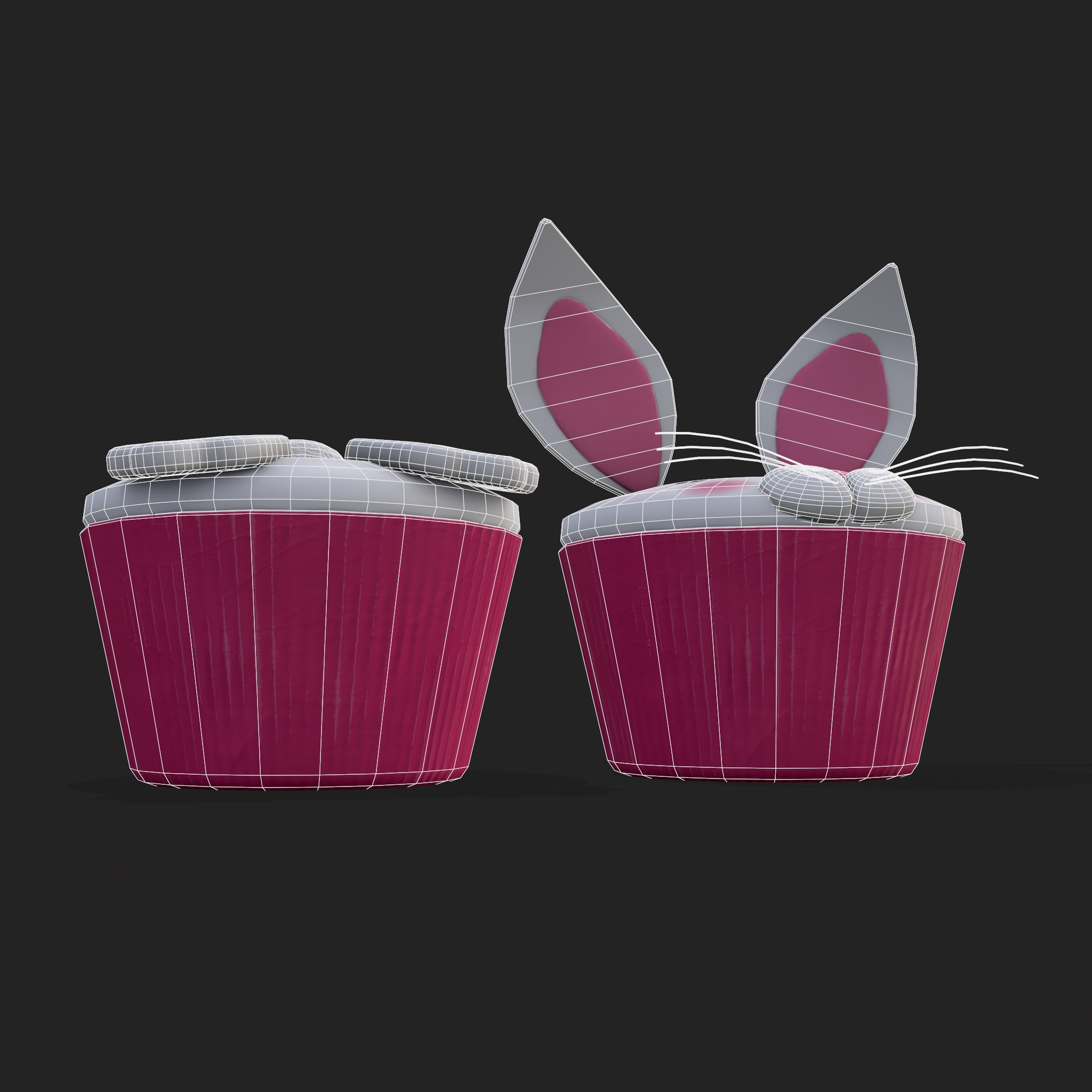 Easter Bunny Top Bottom Cupcake - 3D Model by Get Dead Entertainment