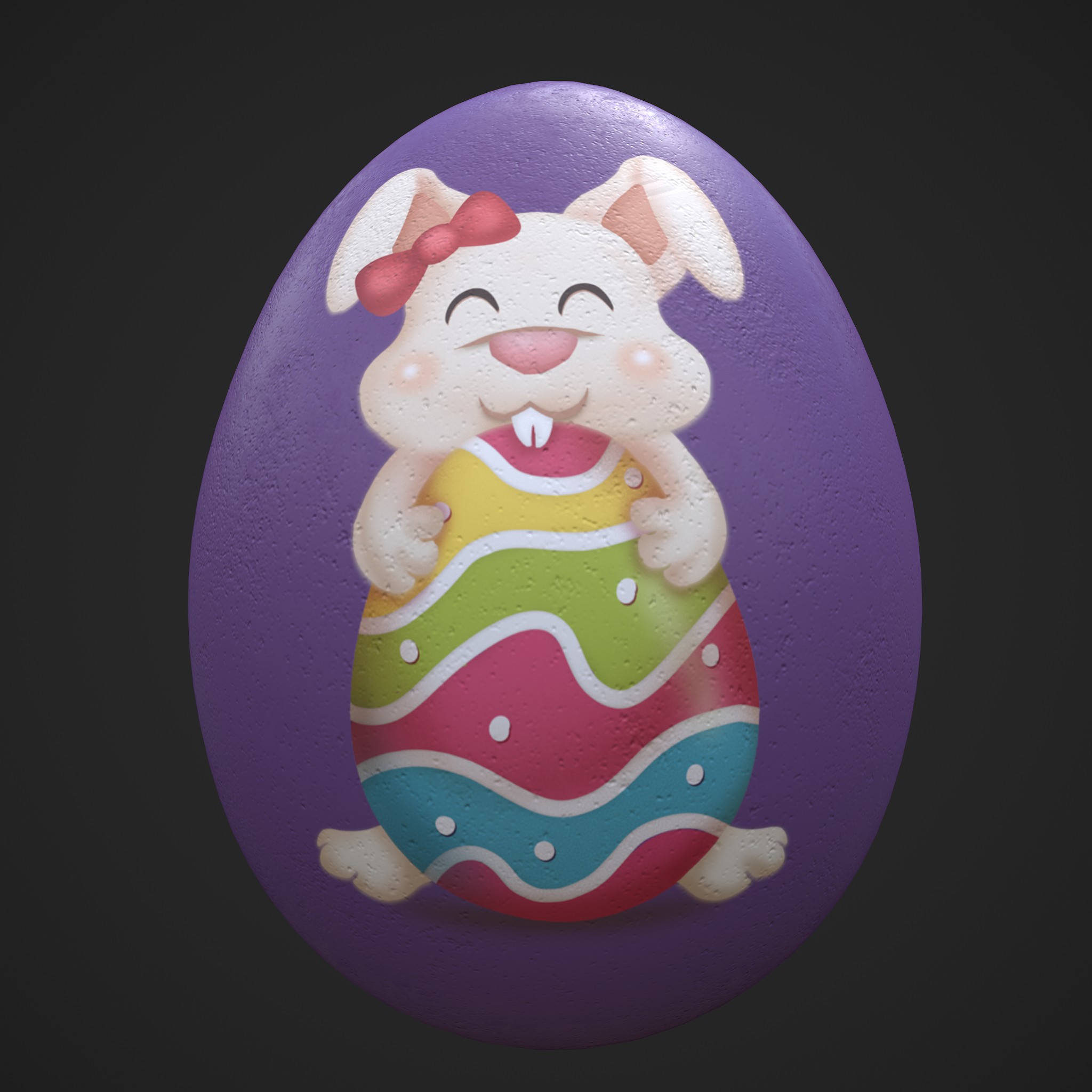 Easter Egg Bunny Purple - 3D Model by Get Dead Entertainment