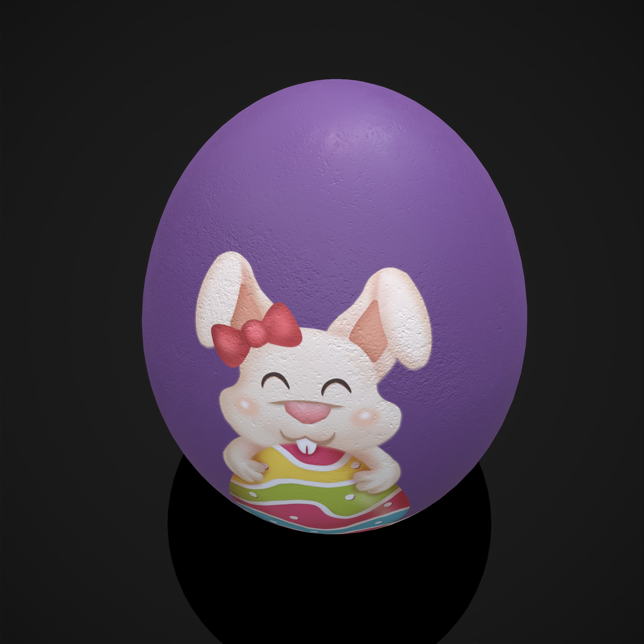 Easter Egg Bunny Purple - 3D Model by Get Dead Entertainment