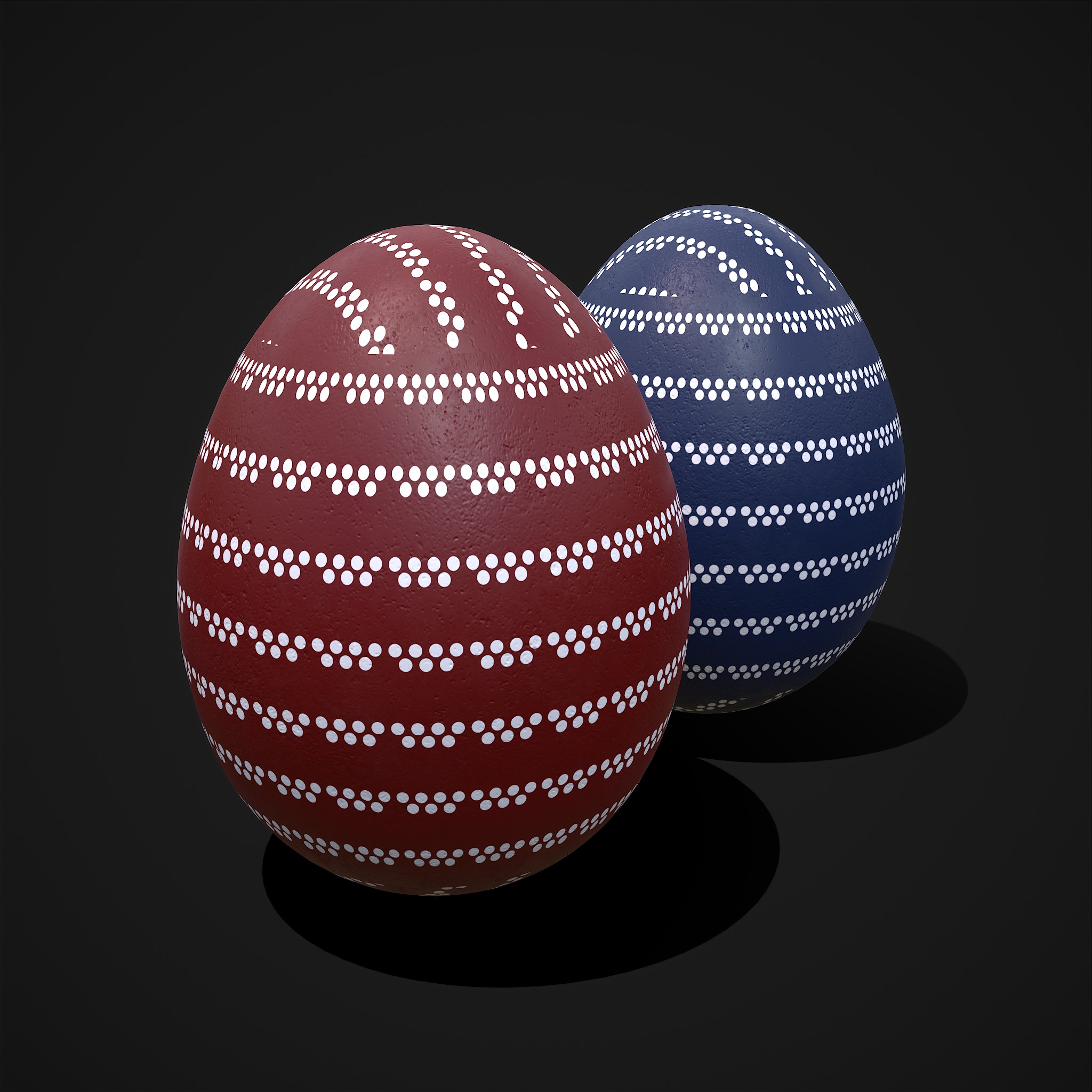 Easter Eggs 2 Striped Spots - 3D Model by Get Dead Entertainment