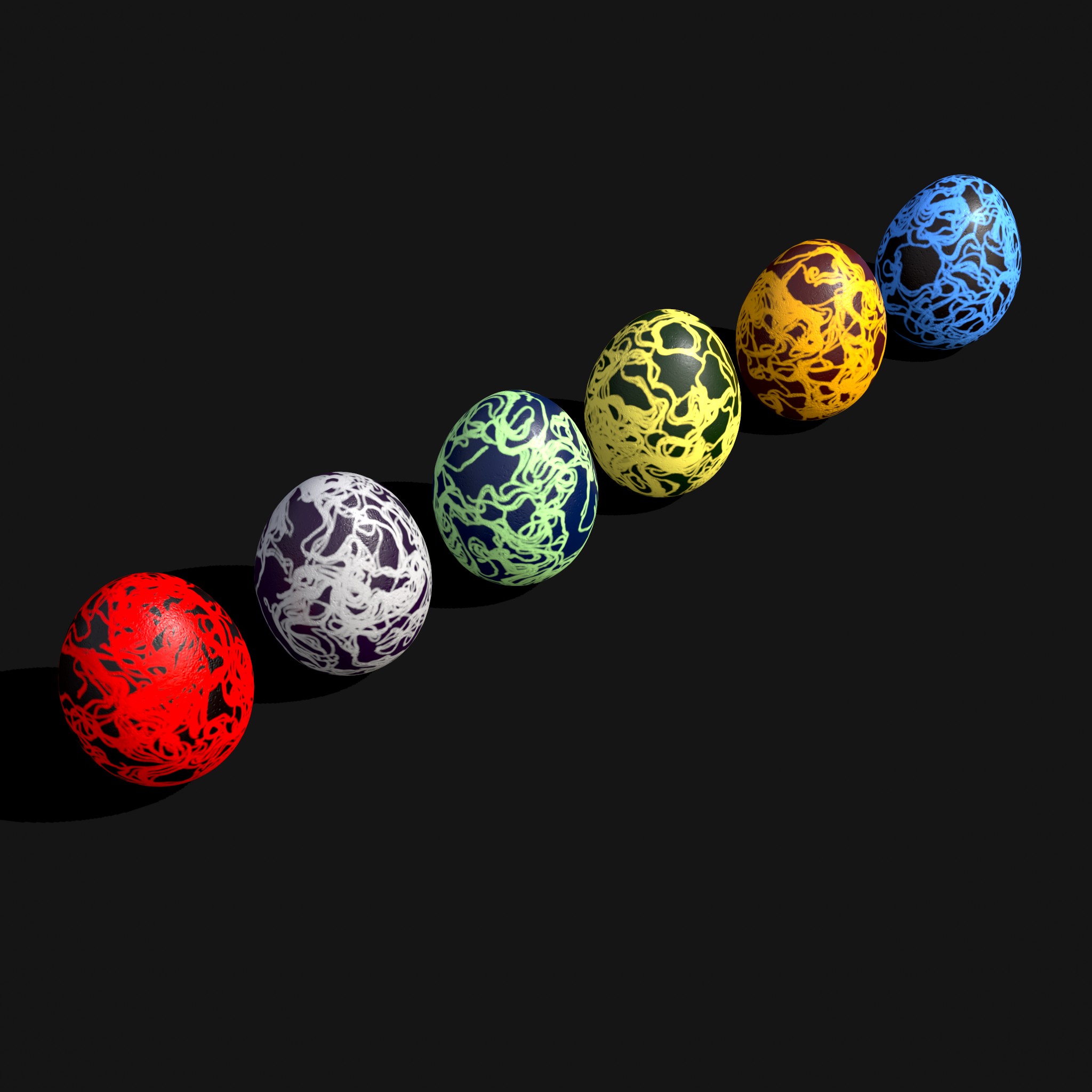 Easter Eggs Designs 2 - 3D Model by Get Dead Entertainment