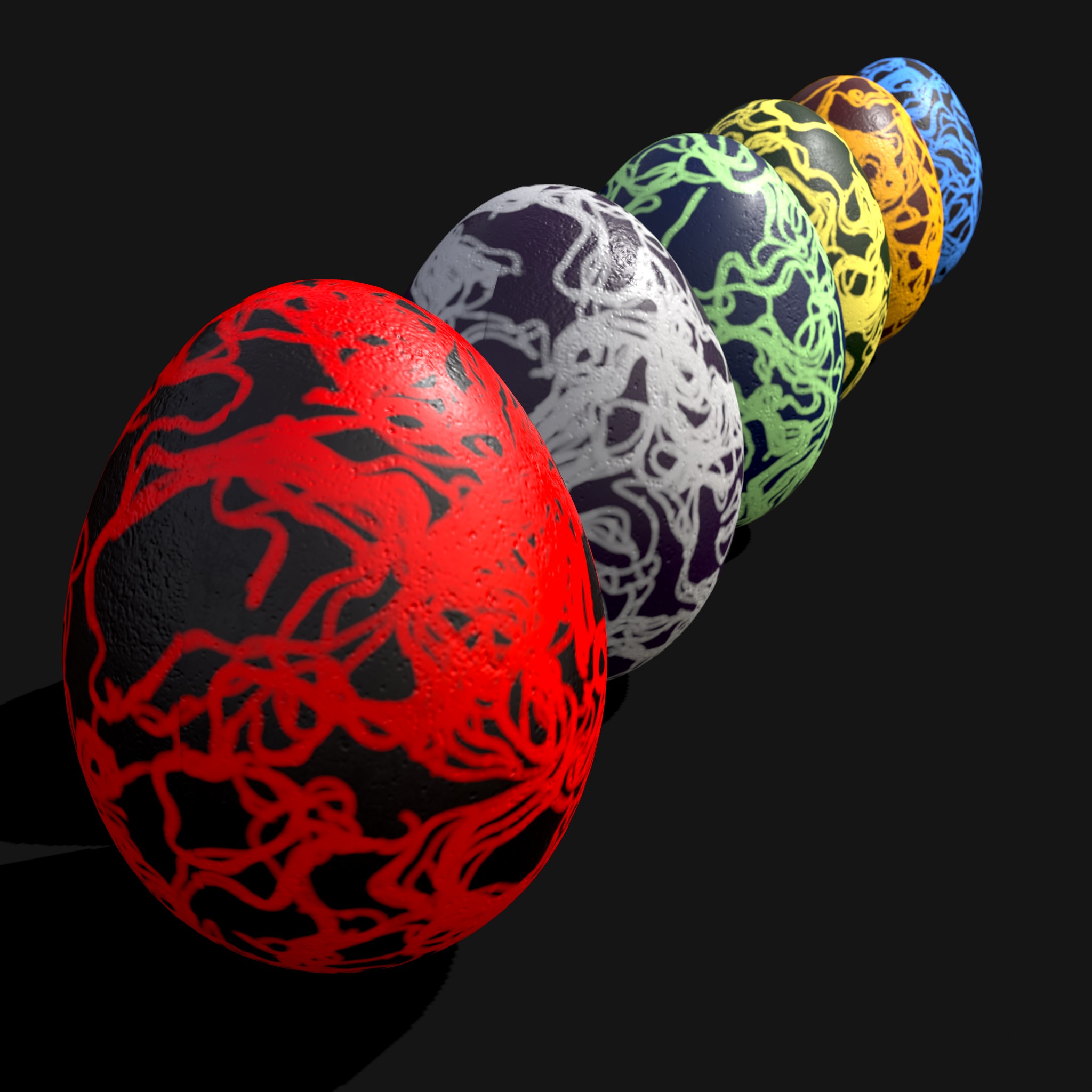 Easter Eggs Designs 2 - 3D Model by Get Dead Entertainment