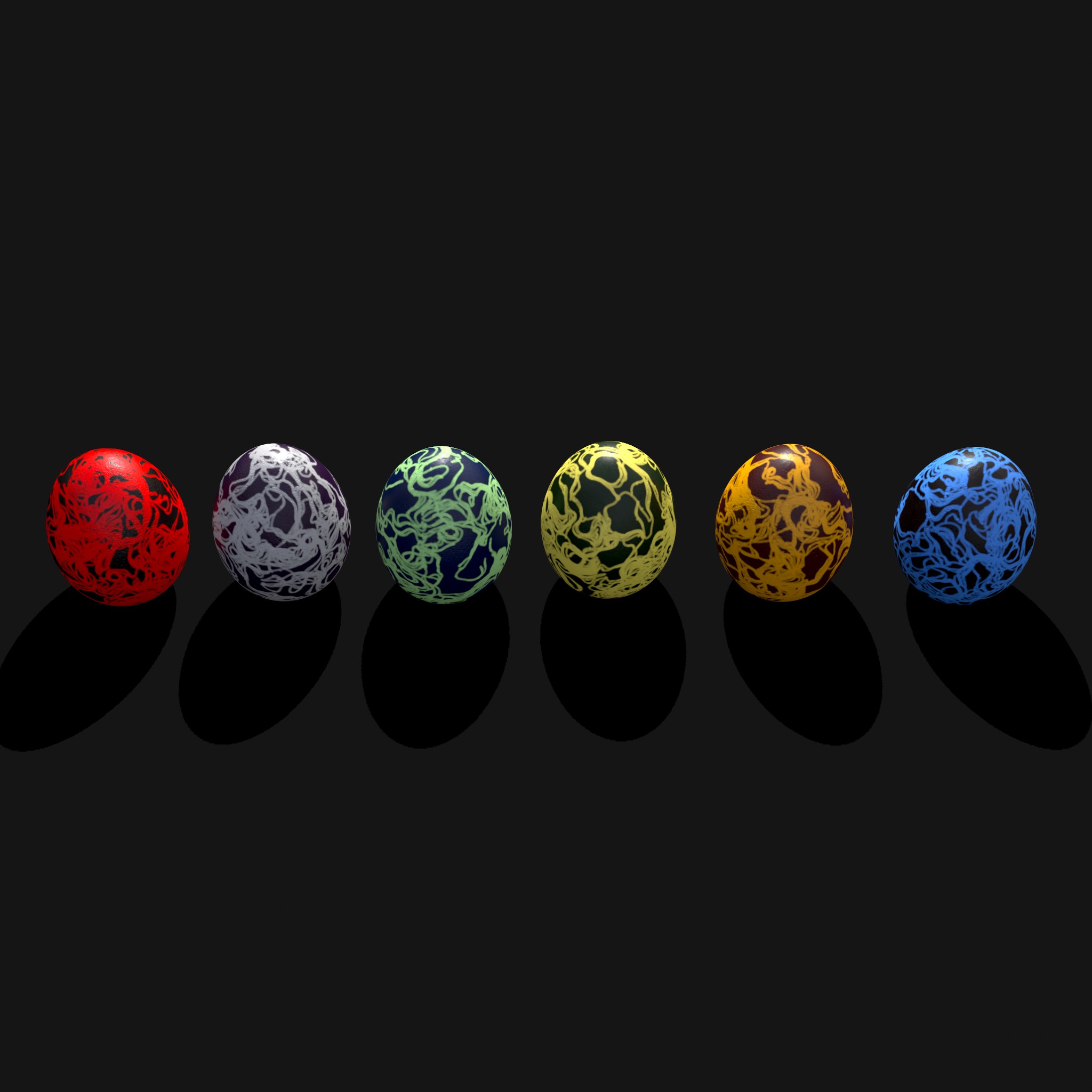 Easter Eggs Designs 2 - 3D Model by Get Dead Entertainment