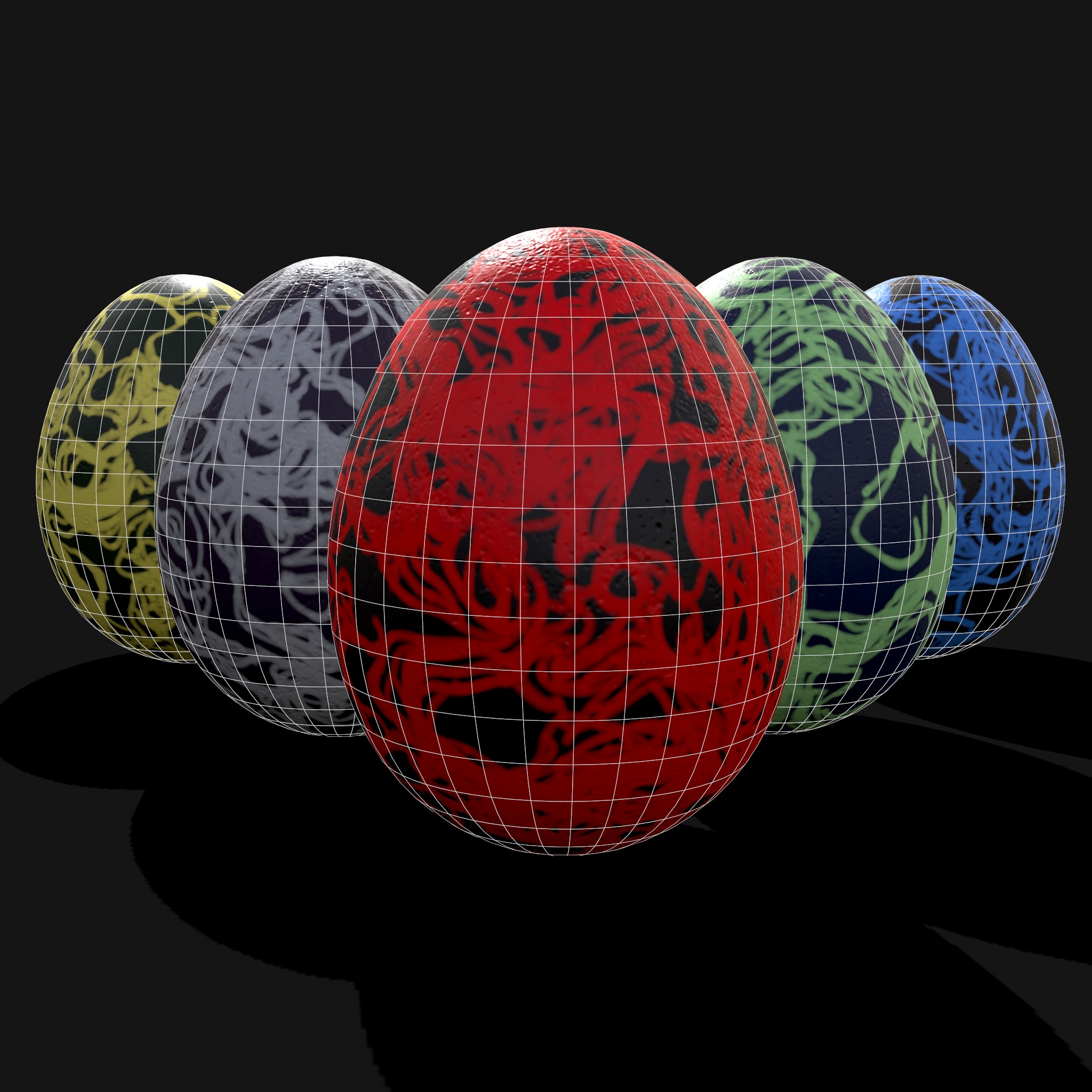 Easter Eggs Designs 2 - 3D Model by Get Dead Entertainment