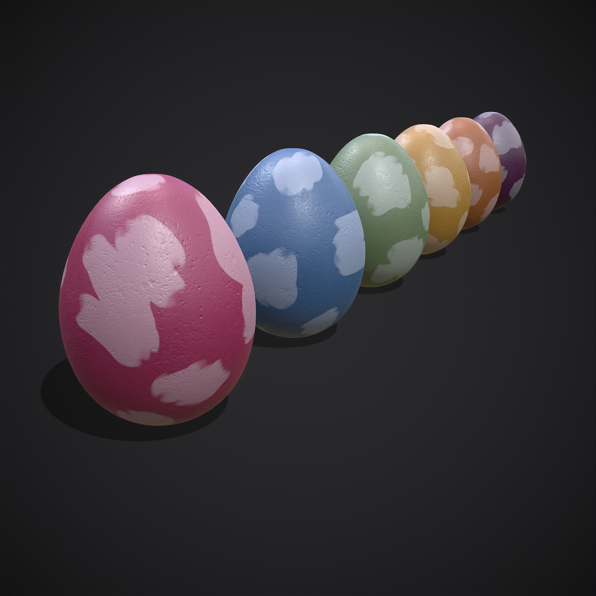 Easter Eggs Designs Patches - 3D Model by Get Dead Entertainment