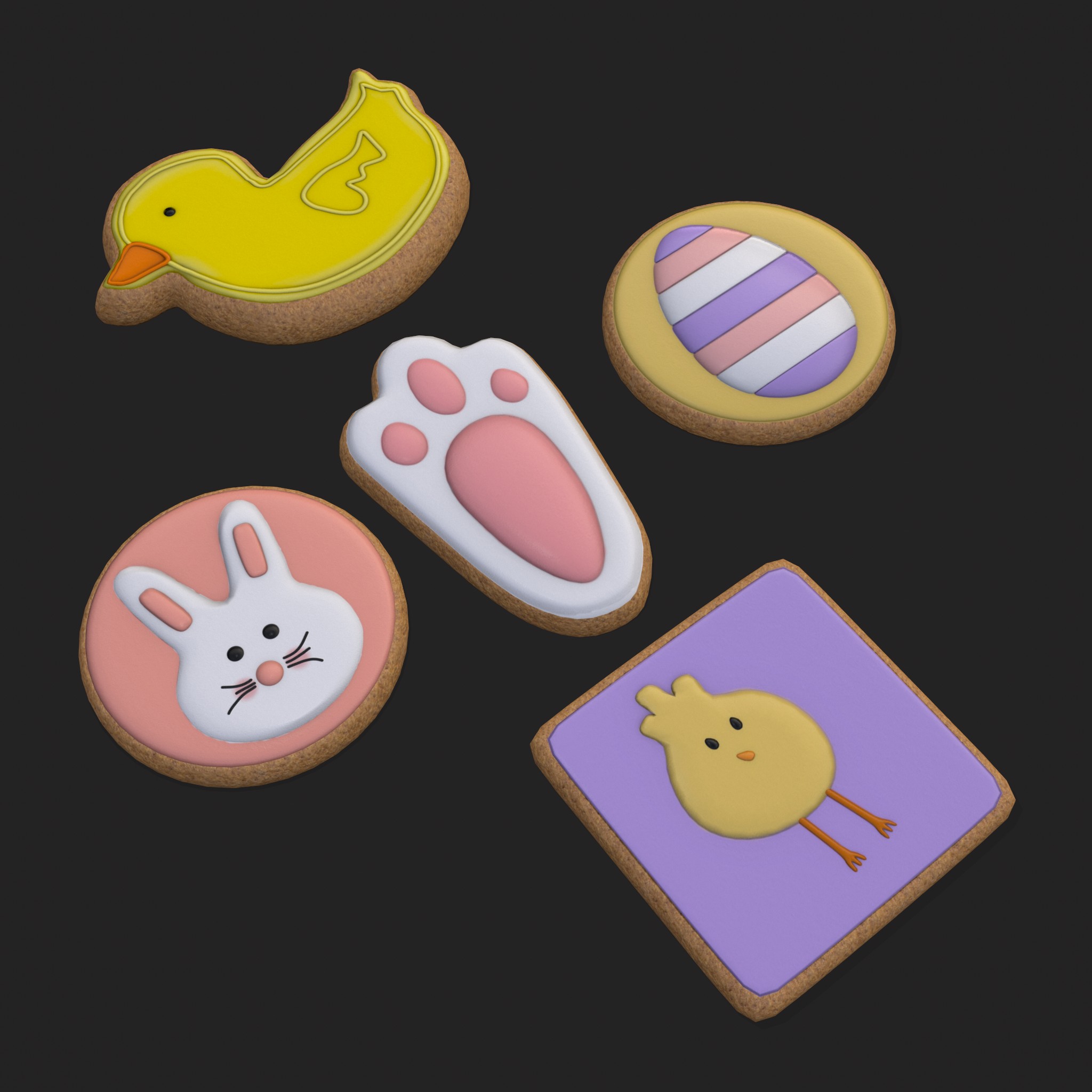 Easter Sugar Cookies 3d Model By Get Dead Entertainment