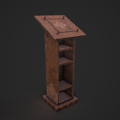 Elegant Lecture Stand - 3D Model by Get Dead Entertainment