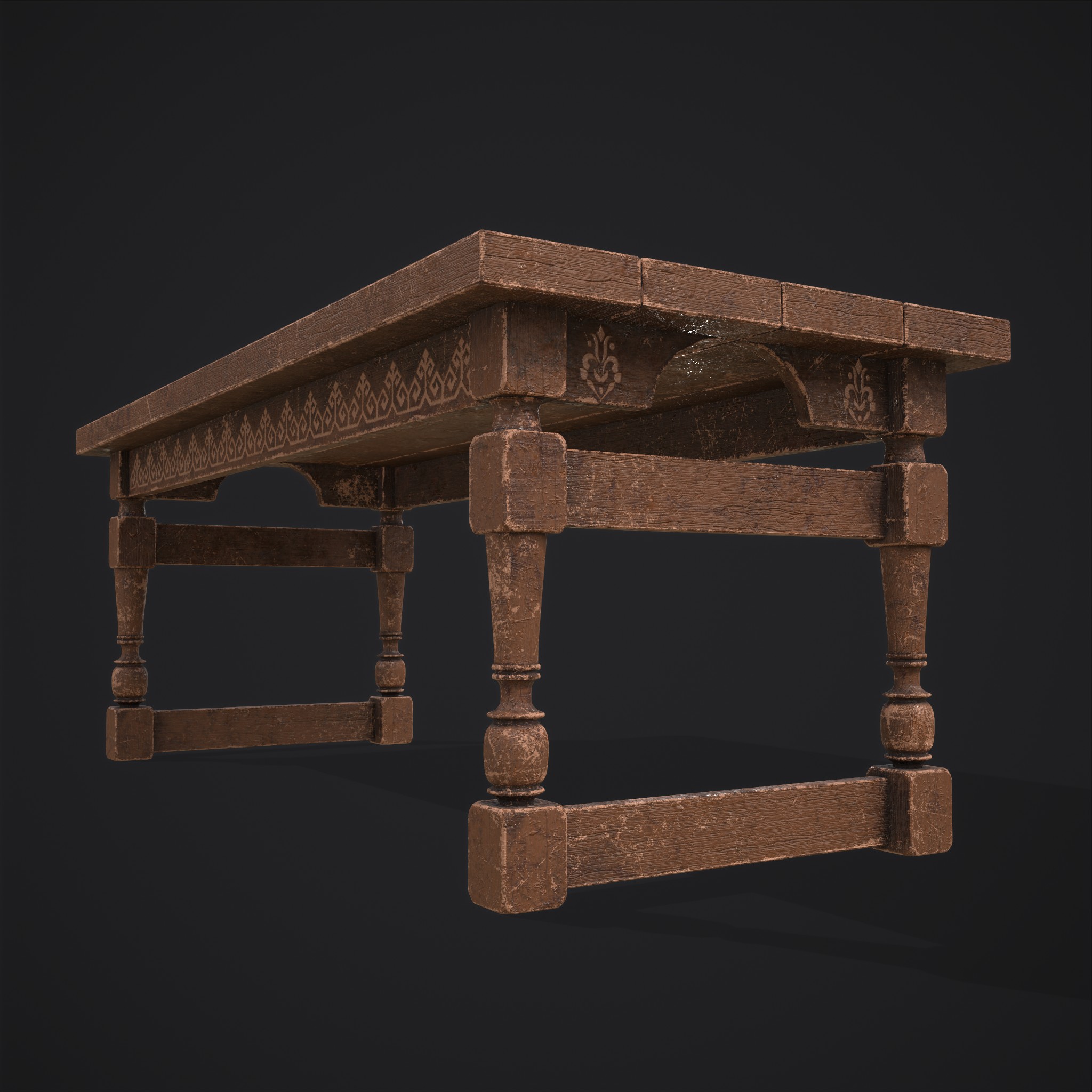 Elegant Long Table - 3D Model by Get Dead Entertainment