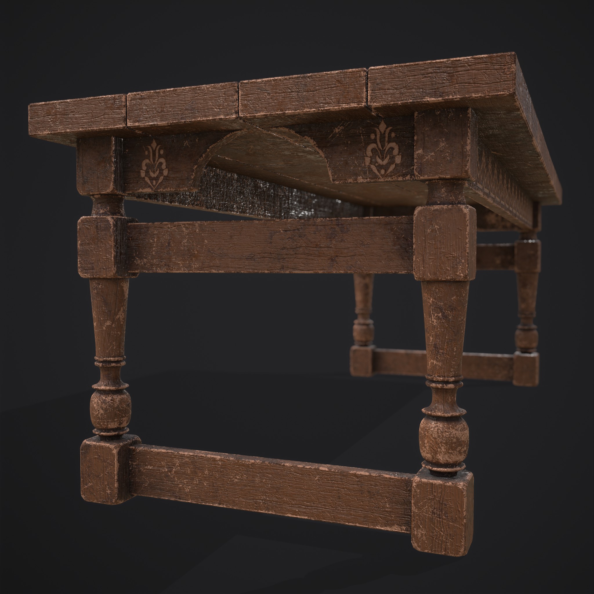 Elegant Long Table - 3D Model by Get Dead Entertainment