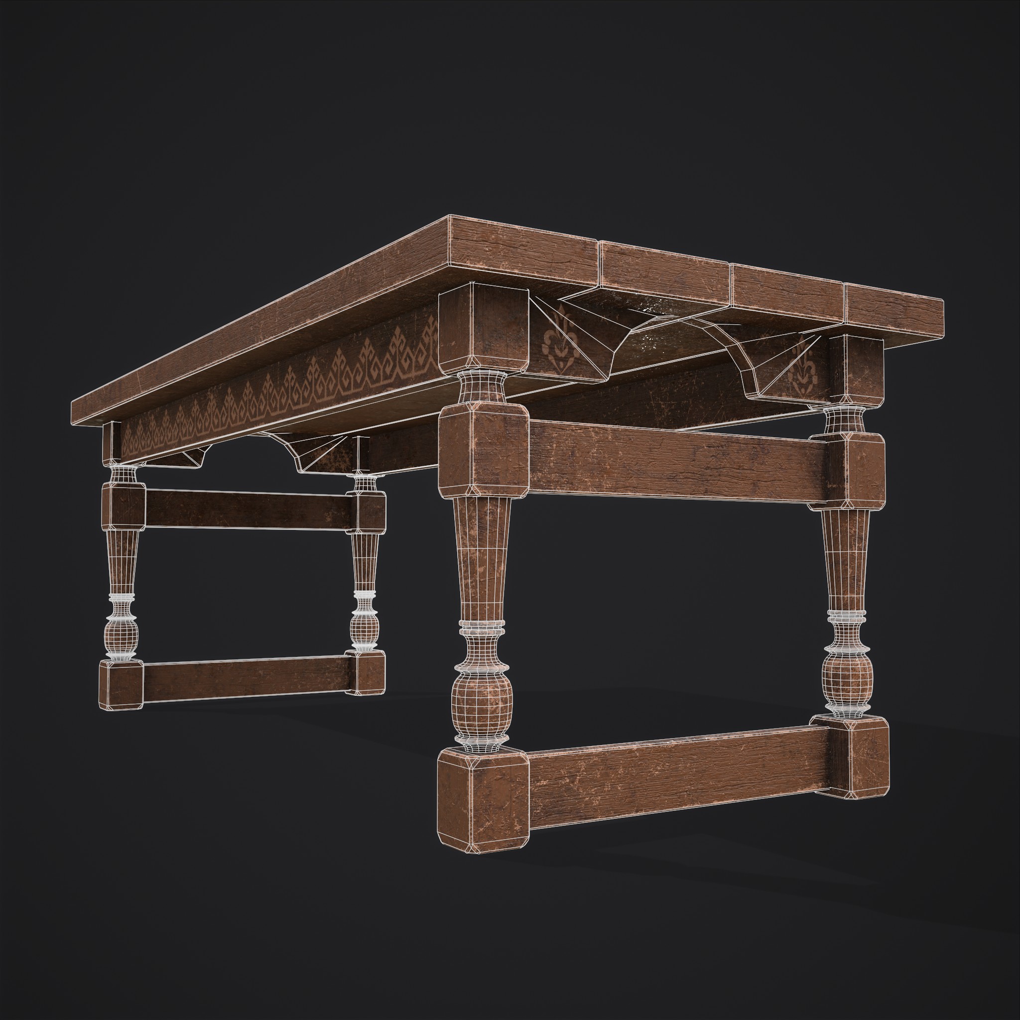 Elegant Long Table - 3D Model by Get Dead Entertainment