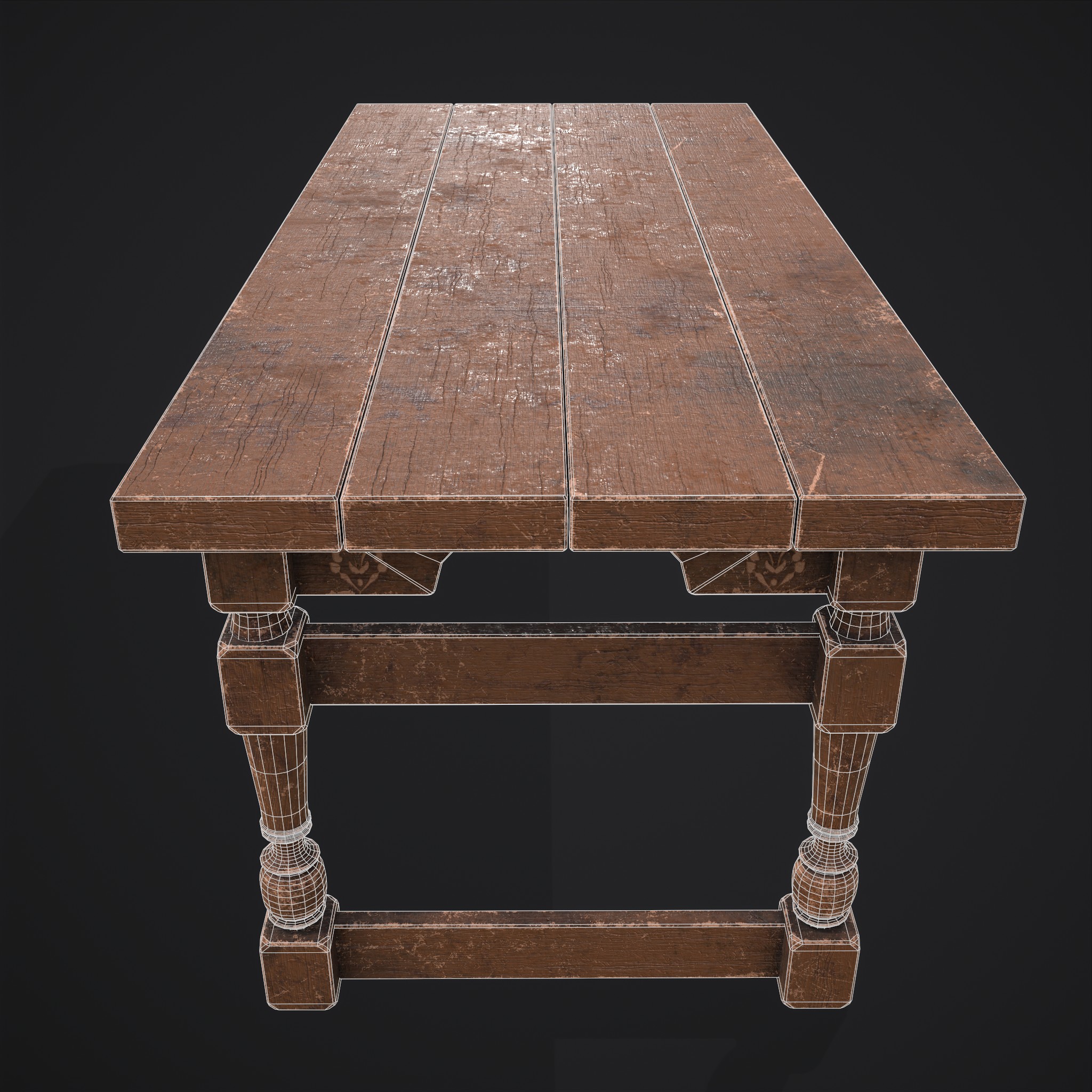 Elegant Long Table - 3D Model by Get Dead Entertainment