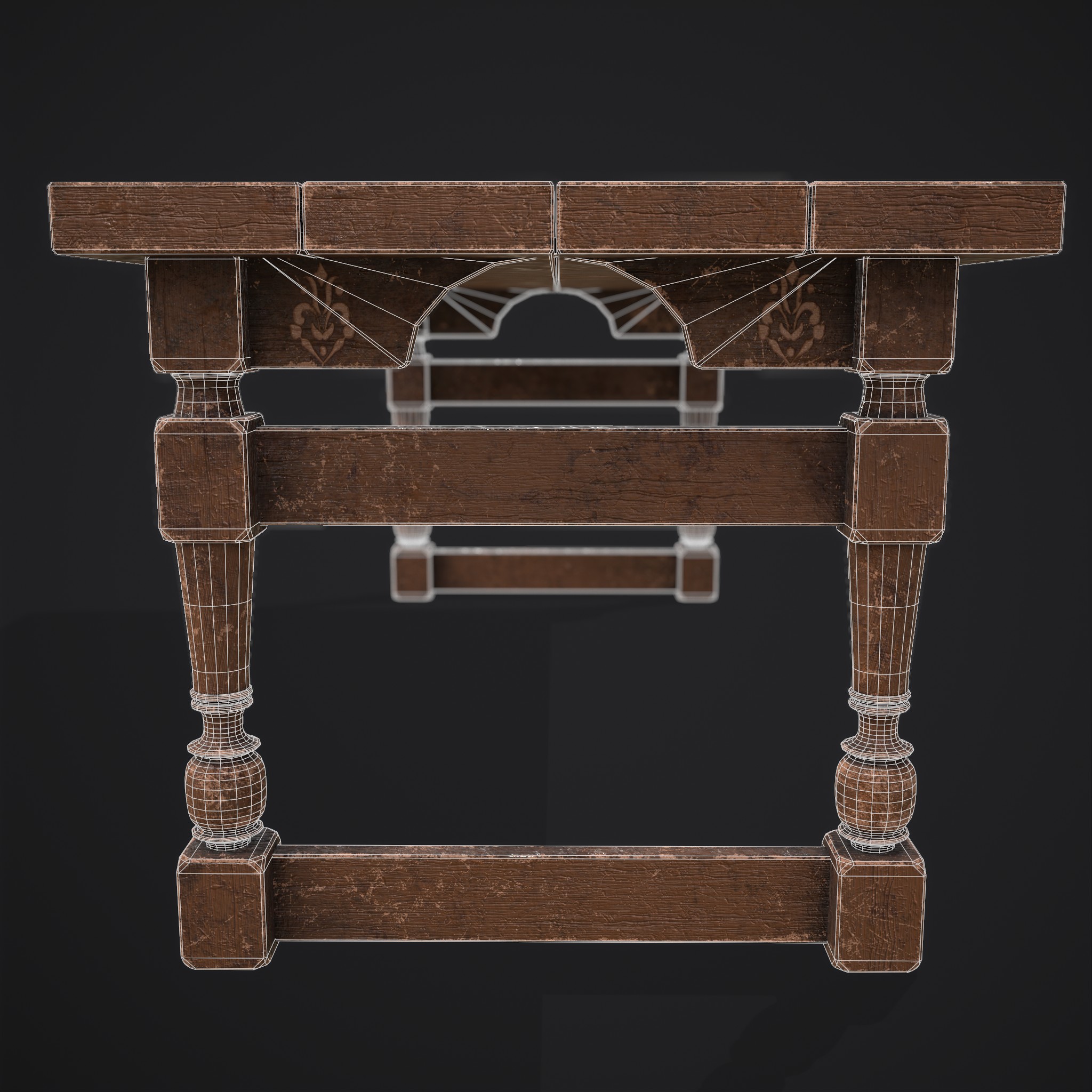 Elegant Long Table - 3D Model by Get Dead Entertainment