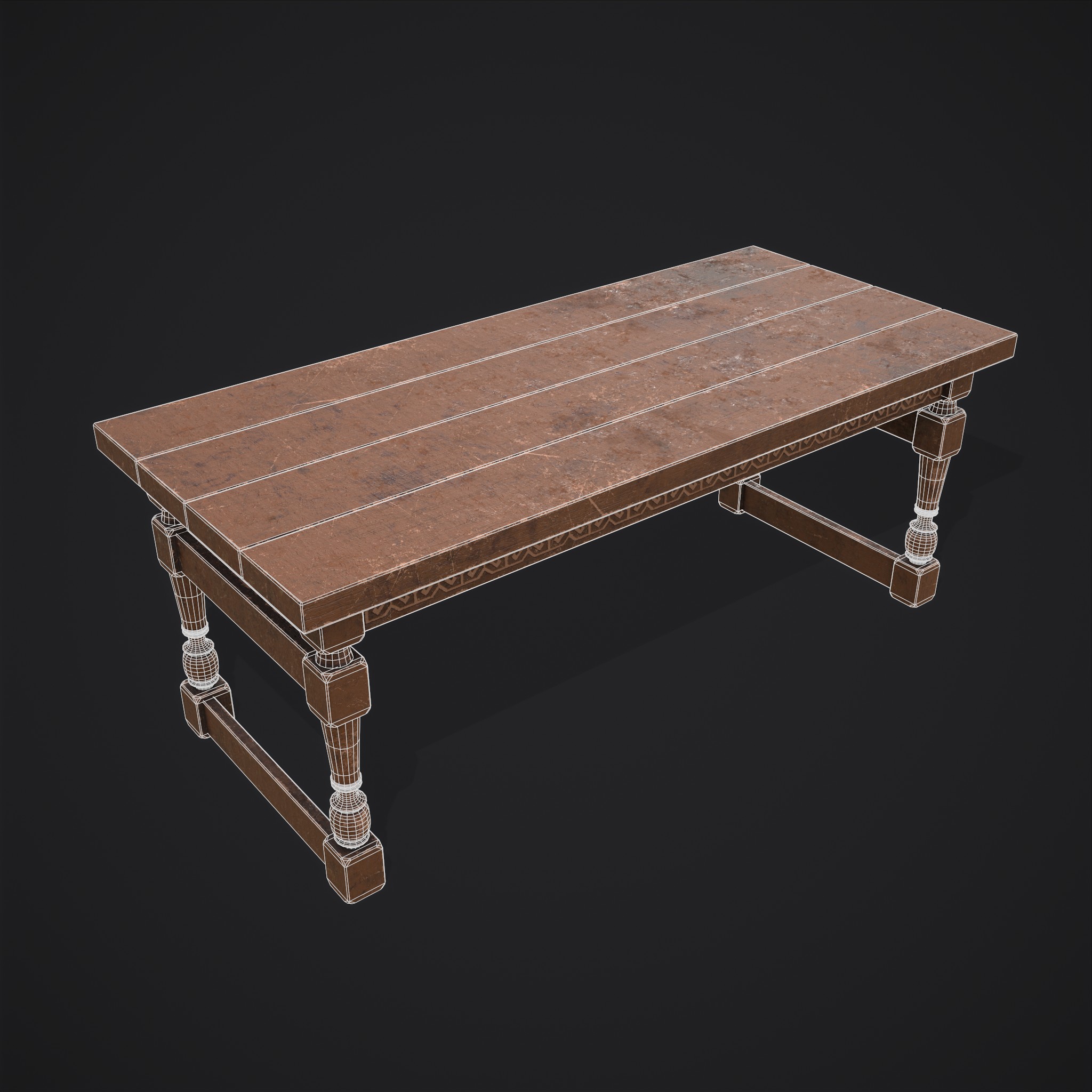 Elegant Long Table - 3D Model by Get Dead Entertainment