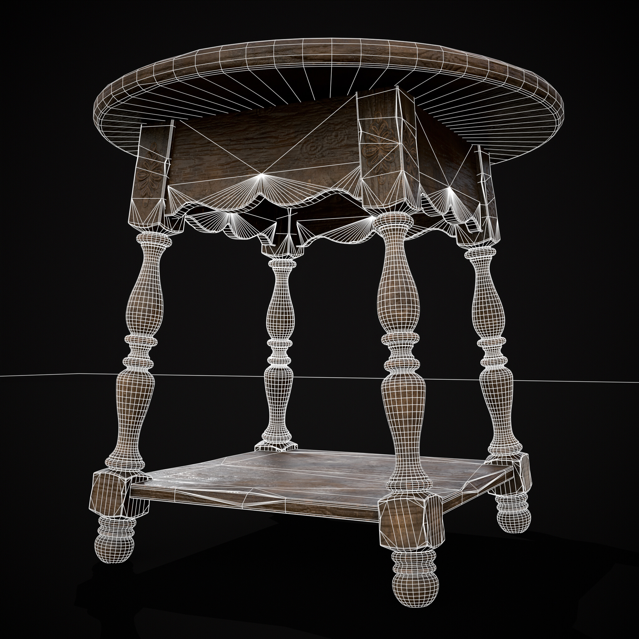 Elegant Round Side Table - 3D Model by Get Dead Entertainment