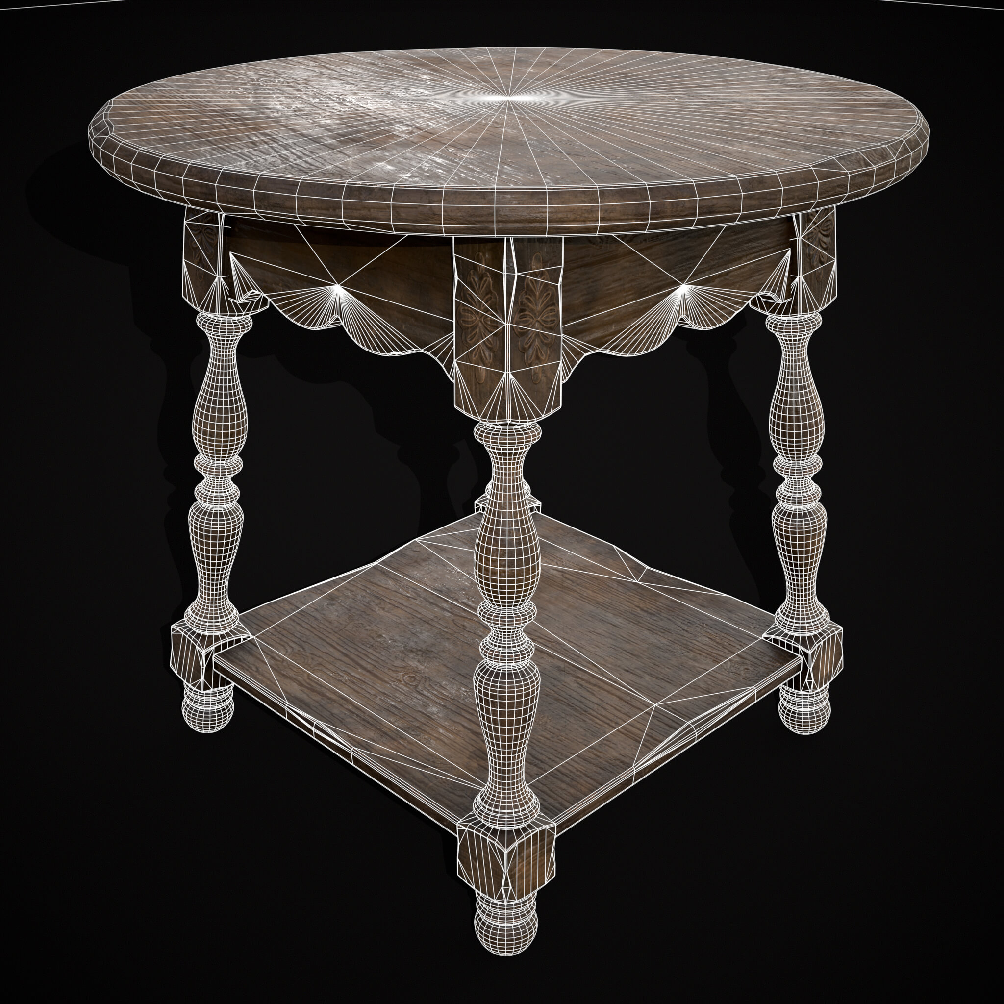 Elegant Round Side Table - 3D Model by Get Dead Entertainment