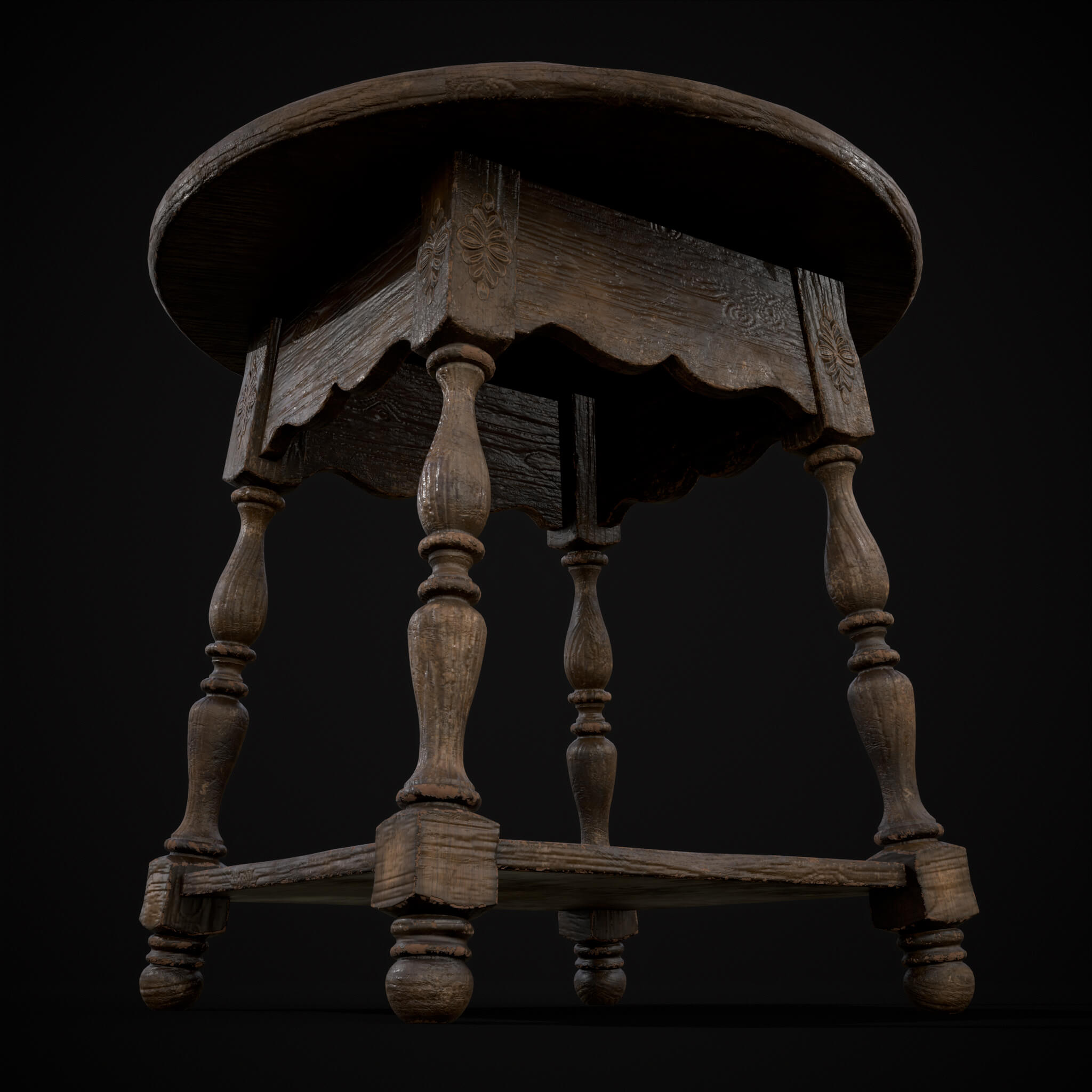 Elegant Round Side Table - 3D Model by Get Dead Entertainment