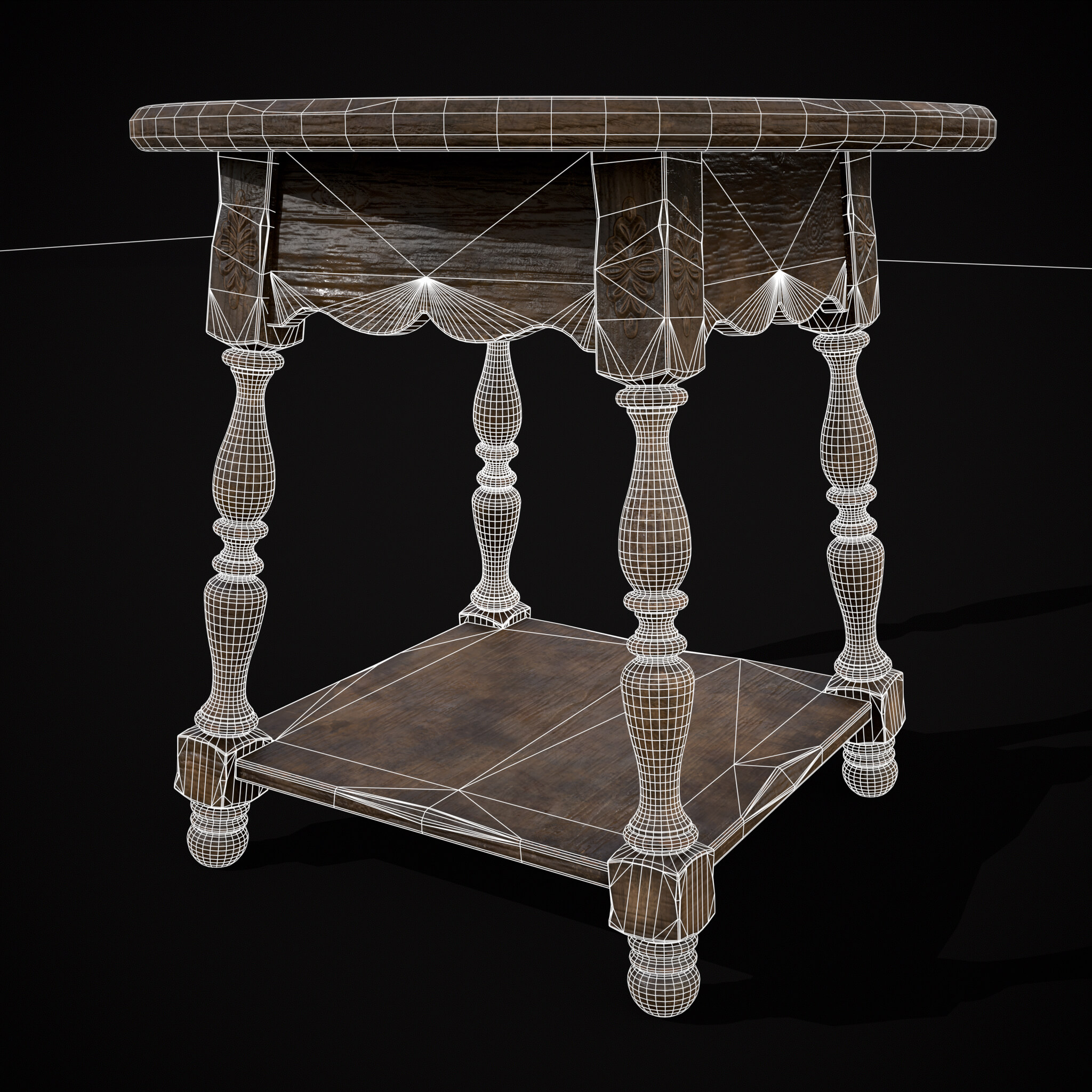 Elegant Round Side Table - 3D Model by Get Dead Entertainment