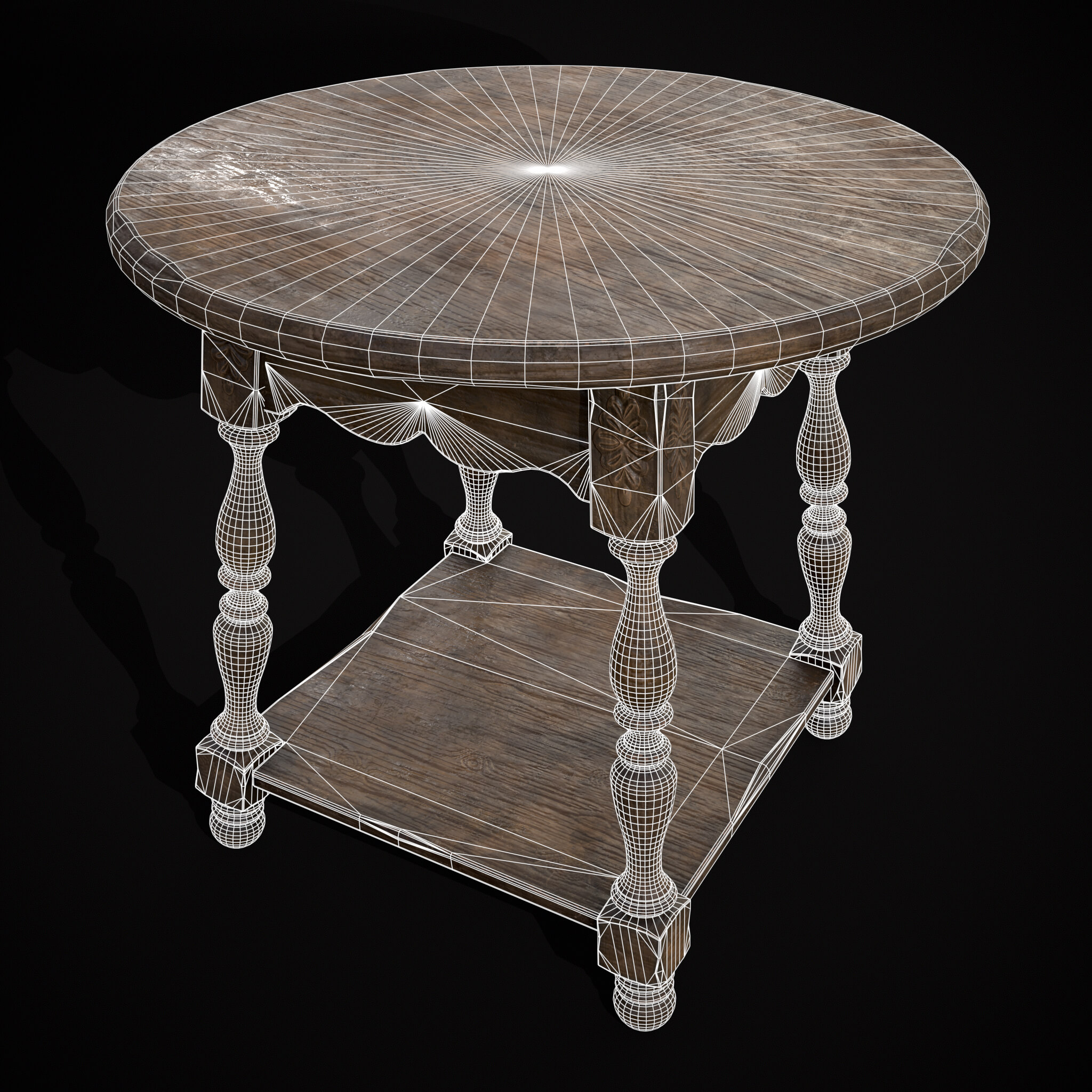 Elegant Round Side Table - 3D Model by Get Dead Entertainment