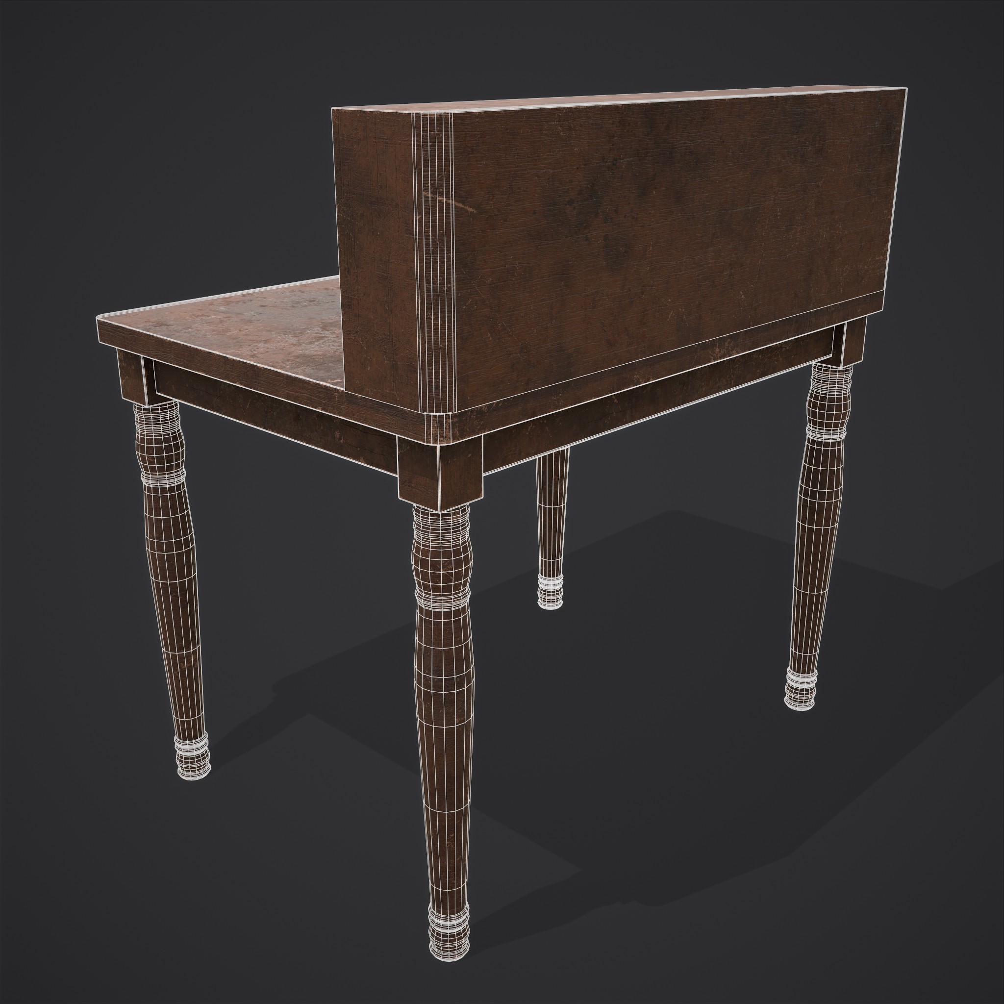 Elegant Short Writing Desk - 3D Model by Get Dead Entertainment