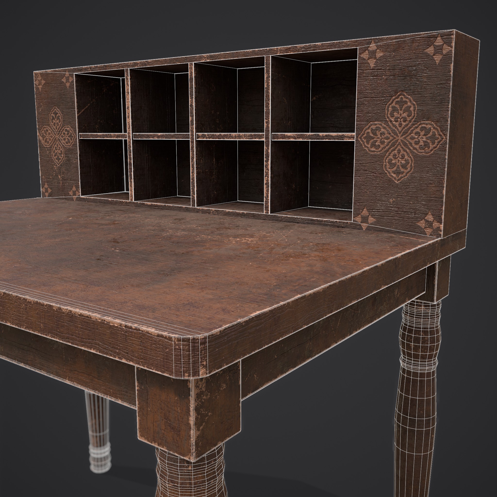 Elegant Short Writing Desk - 3D Model by Get Dead Entertainment