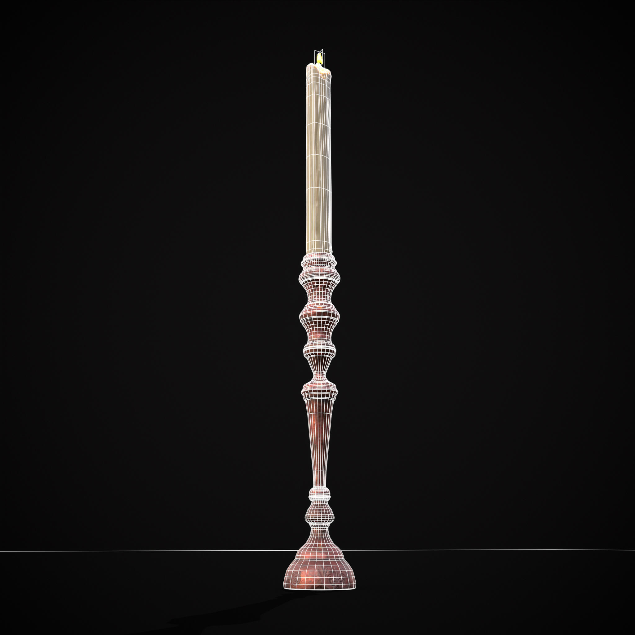 Elegant Slim Candle - 3D Model by Get Dead Entertainment