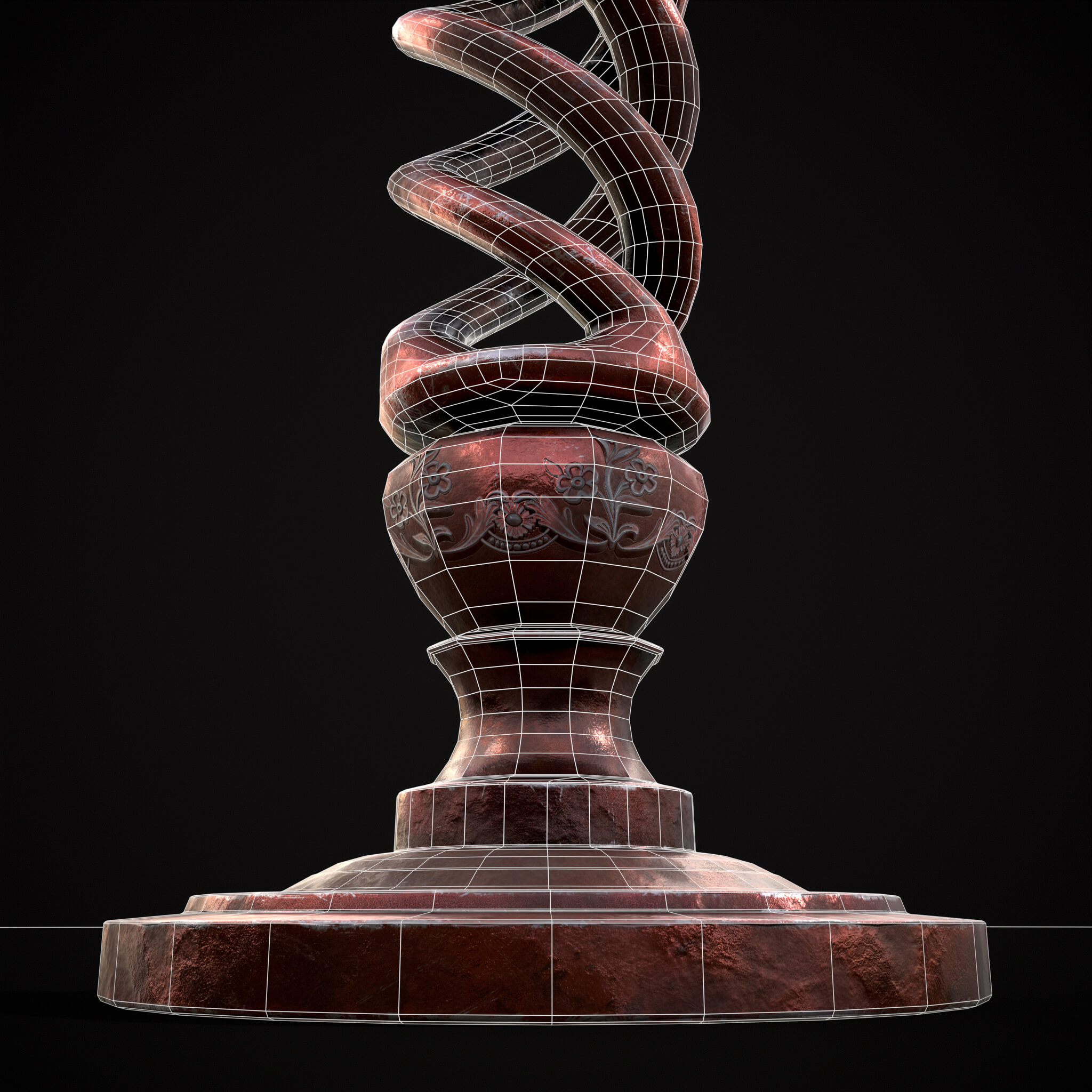 Elegant Spiral Candle - 3D Model by Get Dead Entertainment