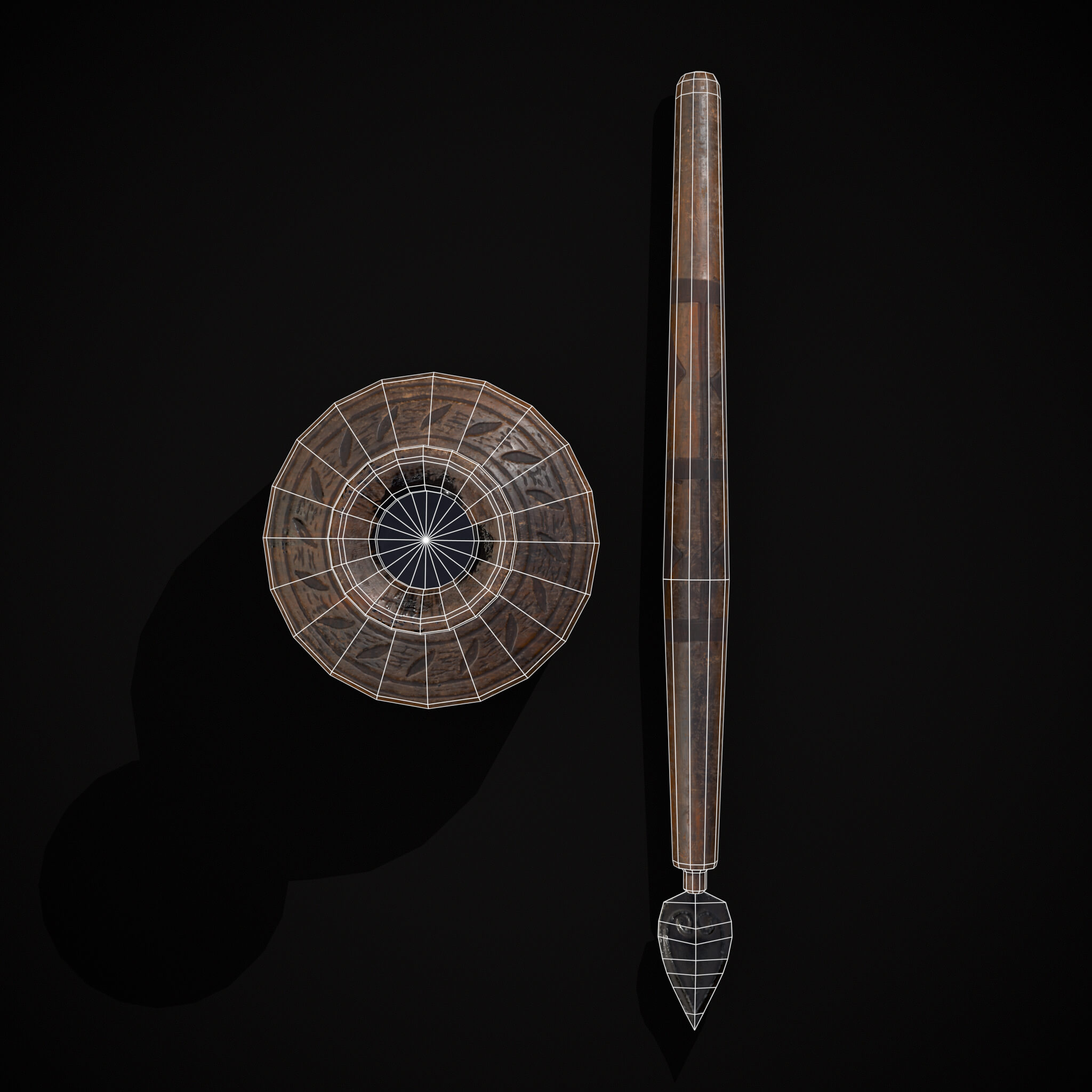 Elegant Wooden Inkpot Pen - 3D Model by Get Dead Entertainment