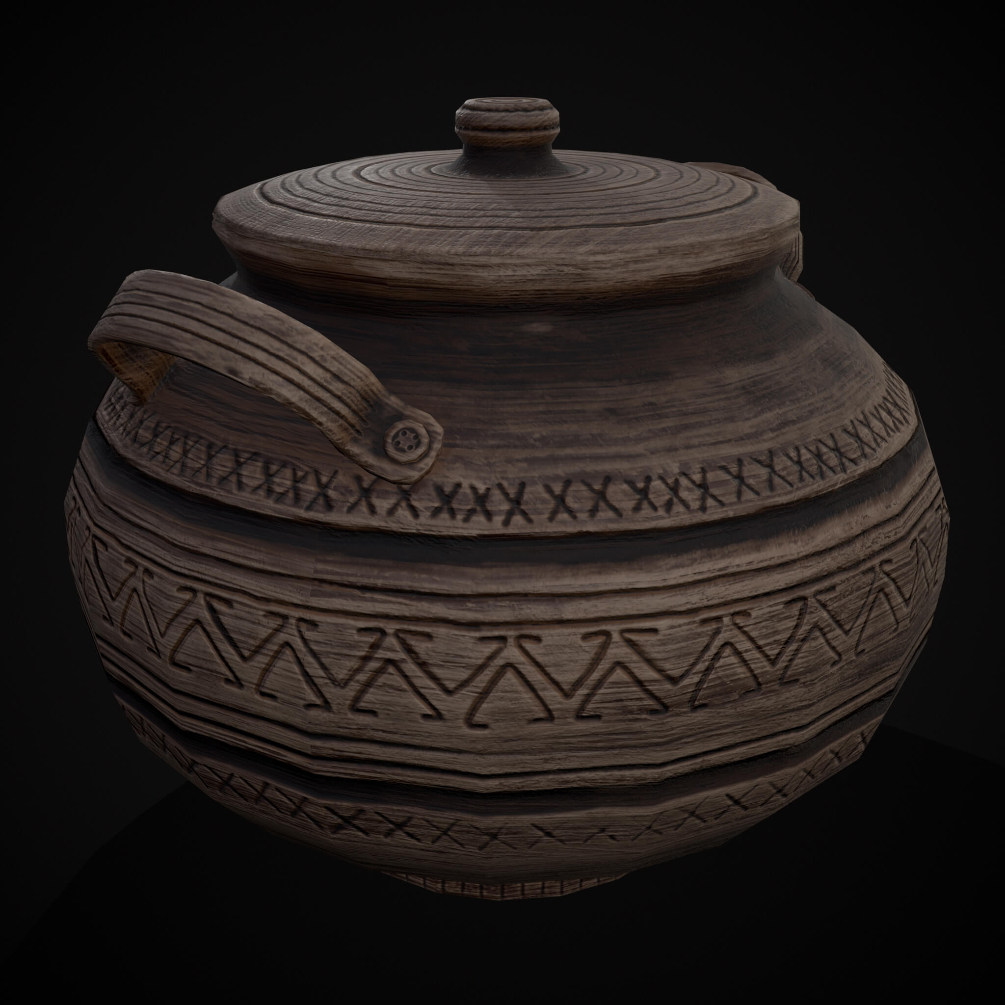 Engraved Clay Pot - 3D Model by Get Dead Entertainment