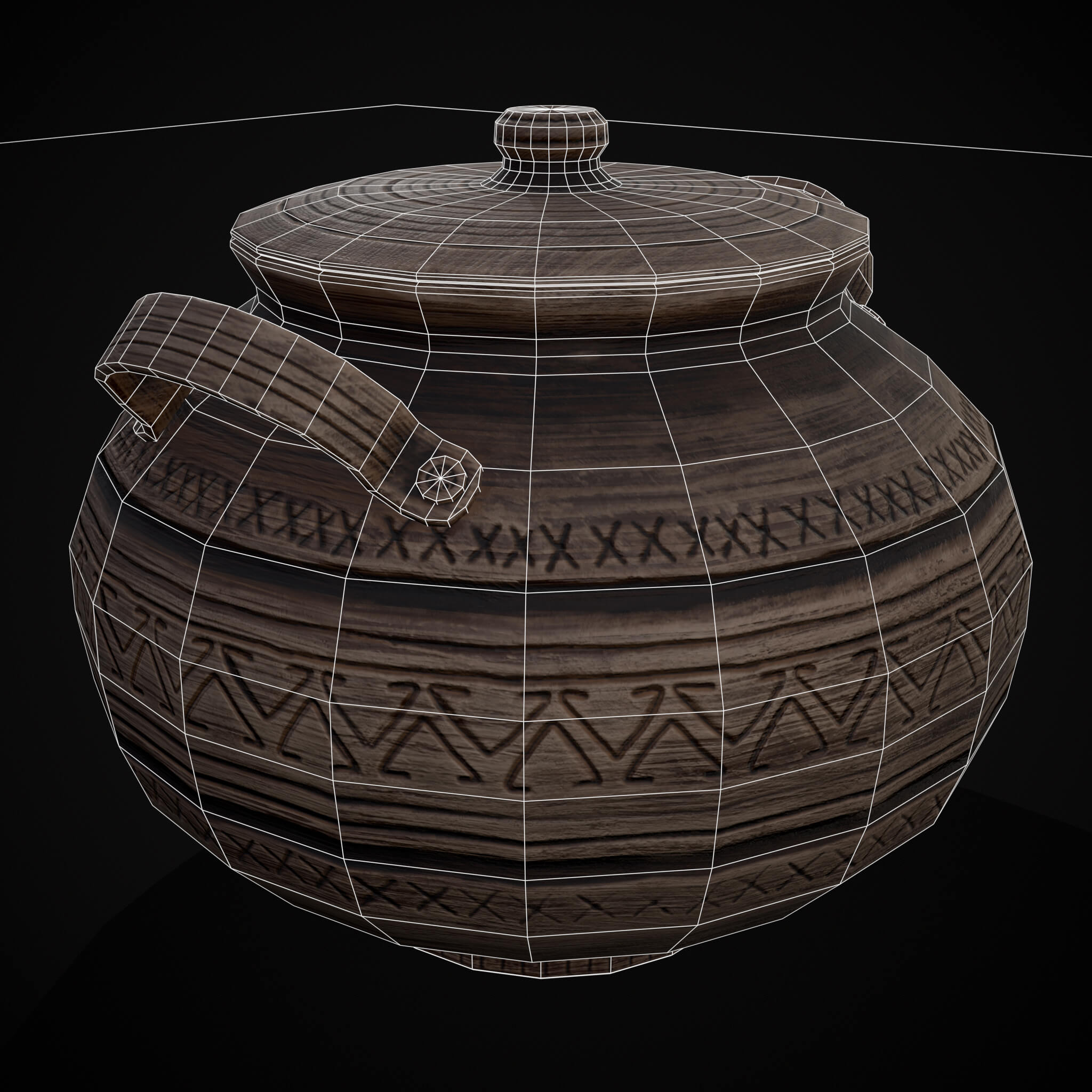 Engraved Clay Pot - 3D Model by Get Dead Entertainment
