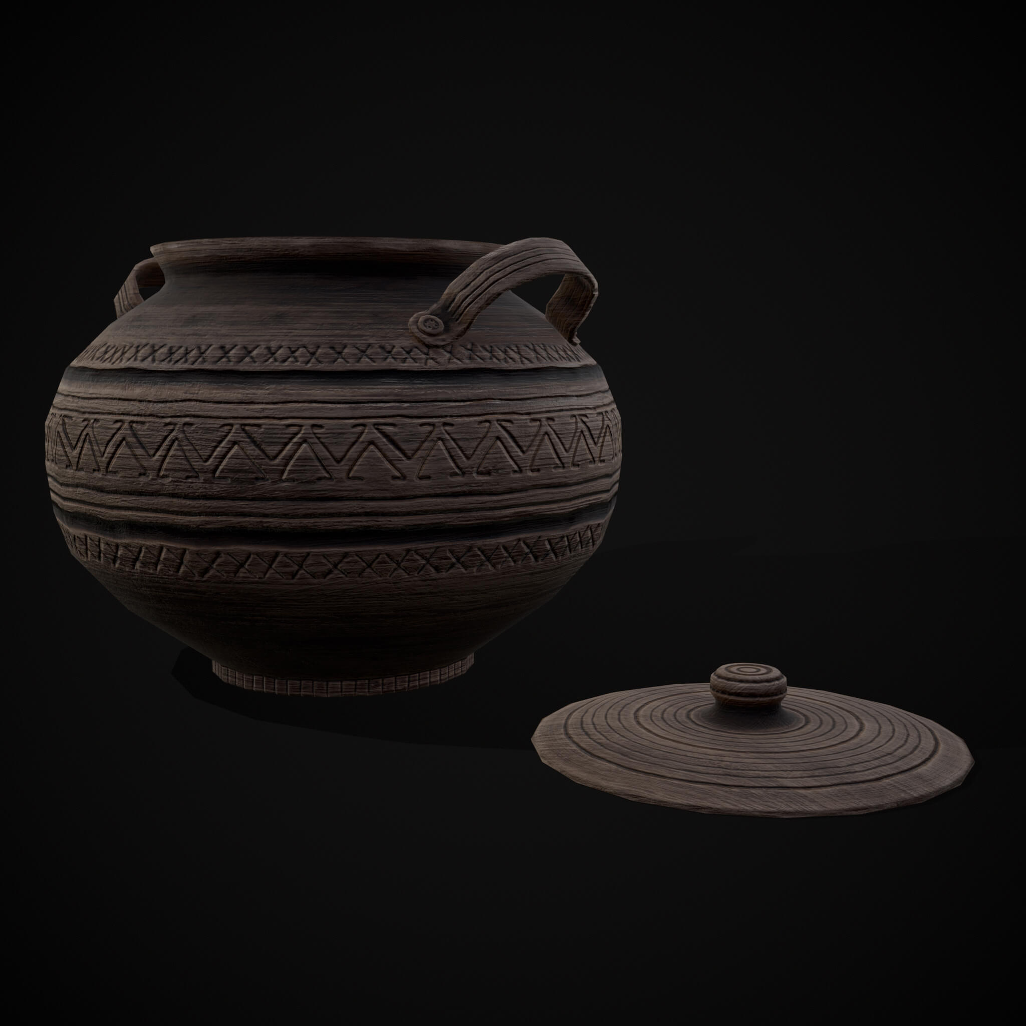 Engraved Clay Pot - 3D Model by Get Dead Entertainment