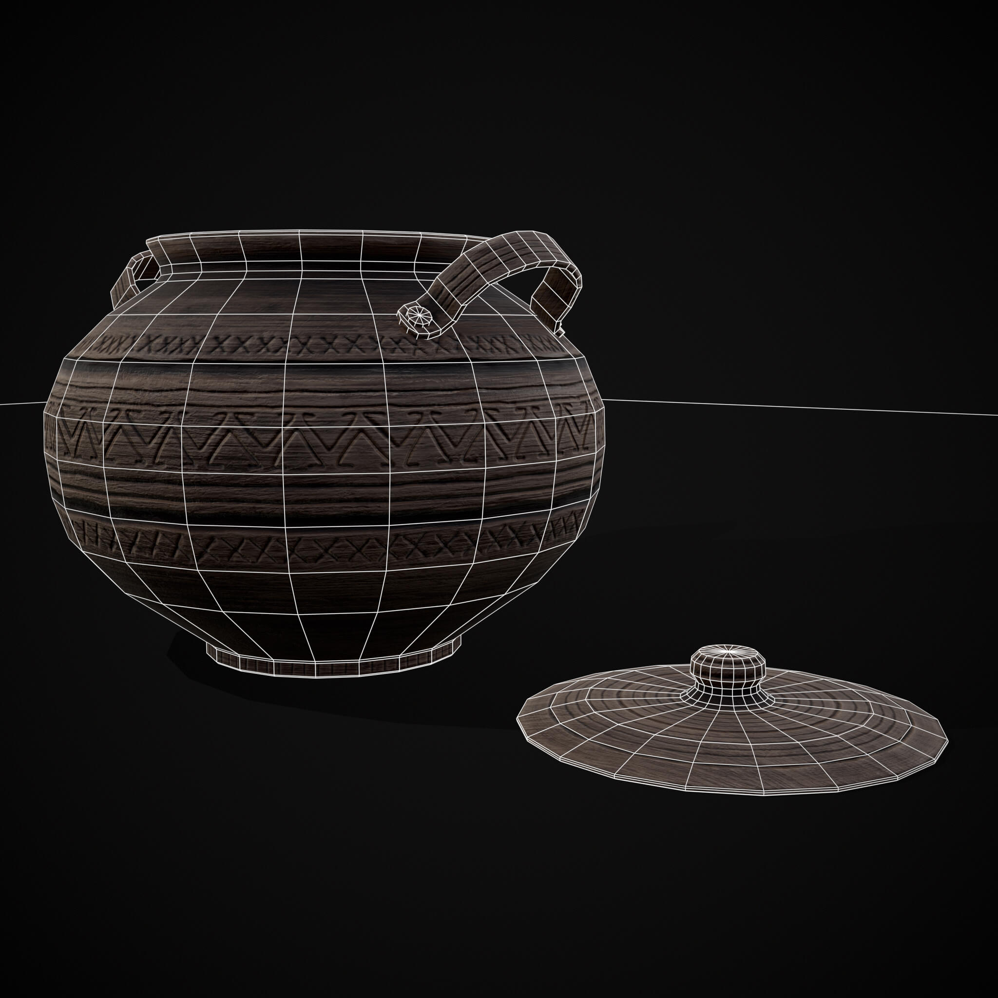 Engraved Clay Pot - 3D Model by Get Dead Entertainment