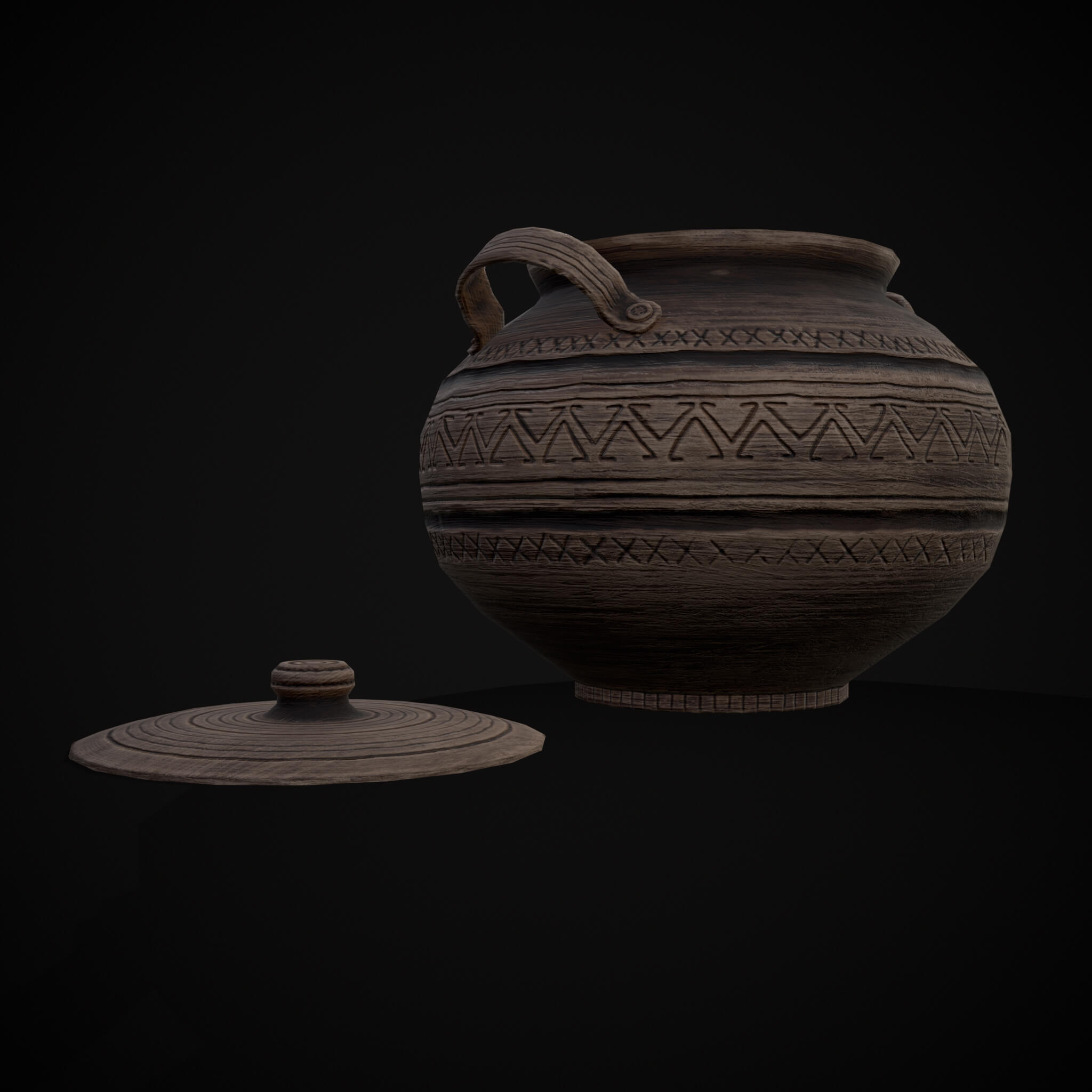 Engraved Clay Pot - 3D Model by Get Dead Entertainment