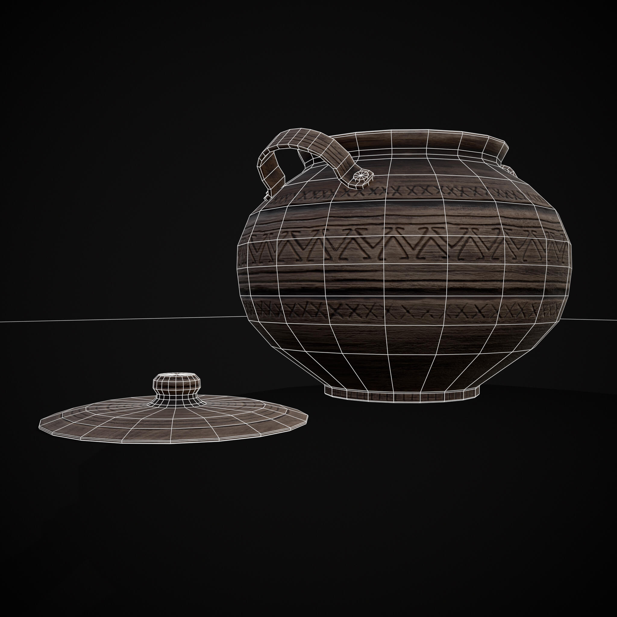 Engraved Clay Pot - 3D Model by Get Dead Entertainment