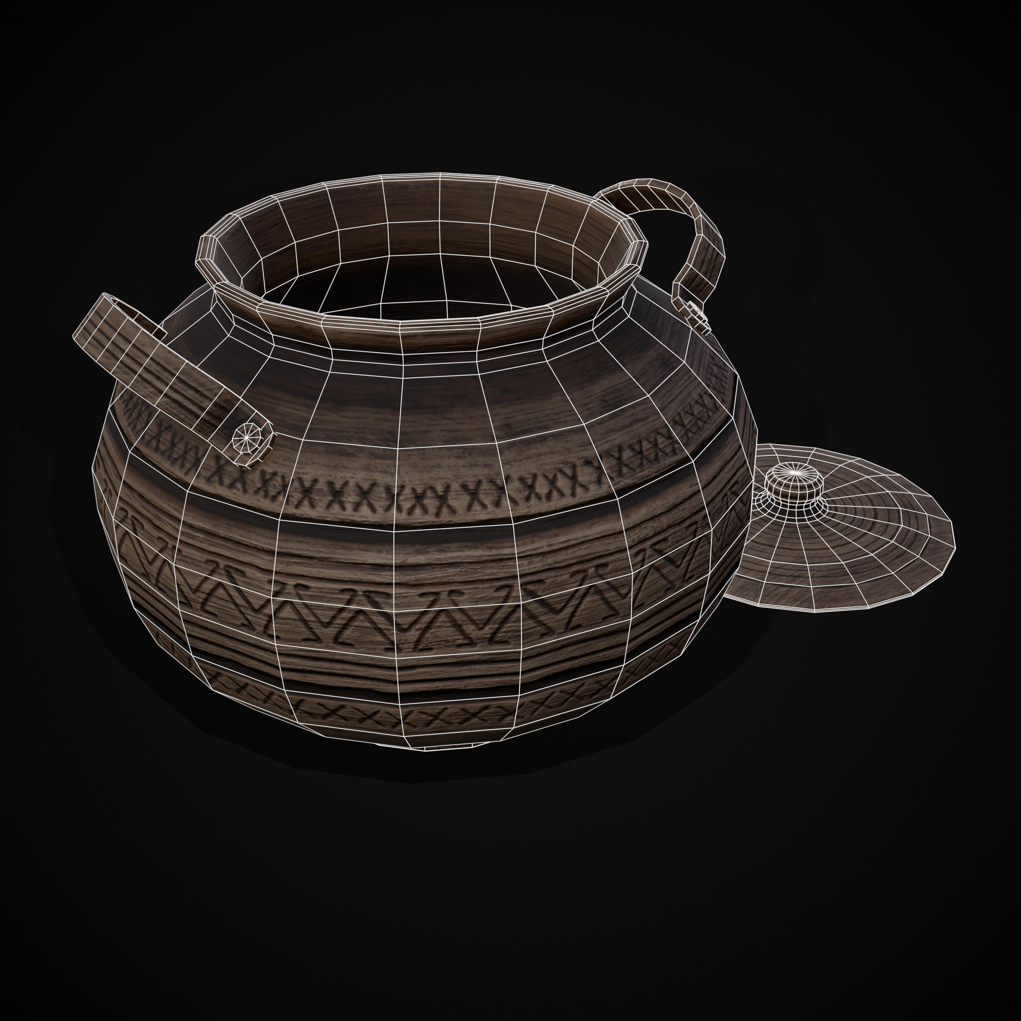 Engraved Clay Pot - 3D Model by Get Dead Entertainment