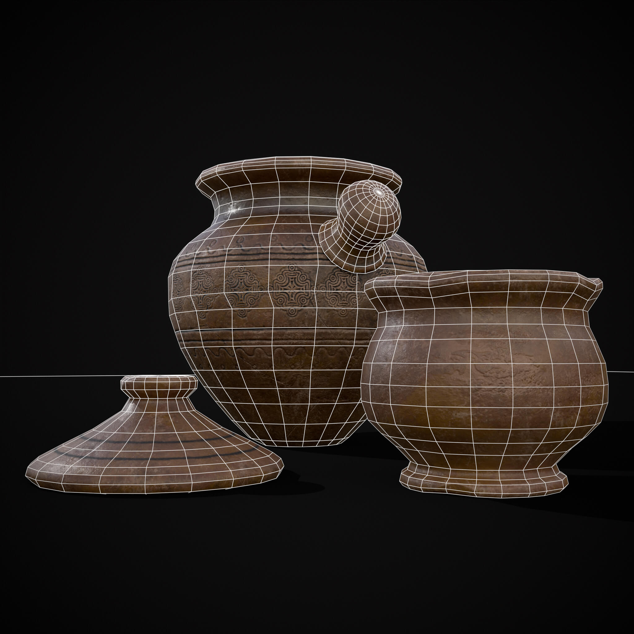 Engraved Earthenware Bean Pot - 3D Model by Get Dead Entertainment