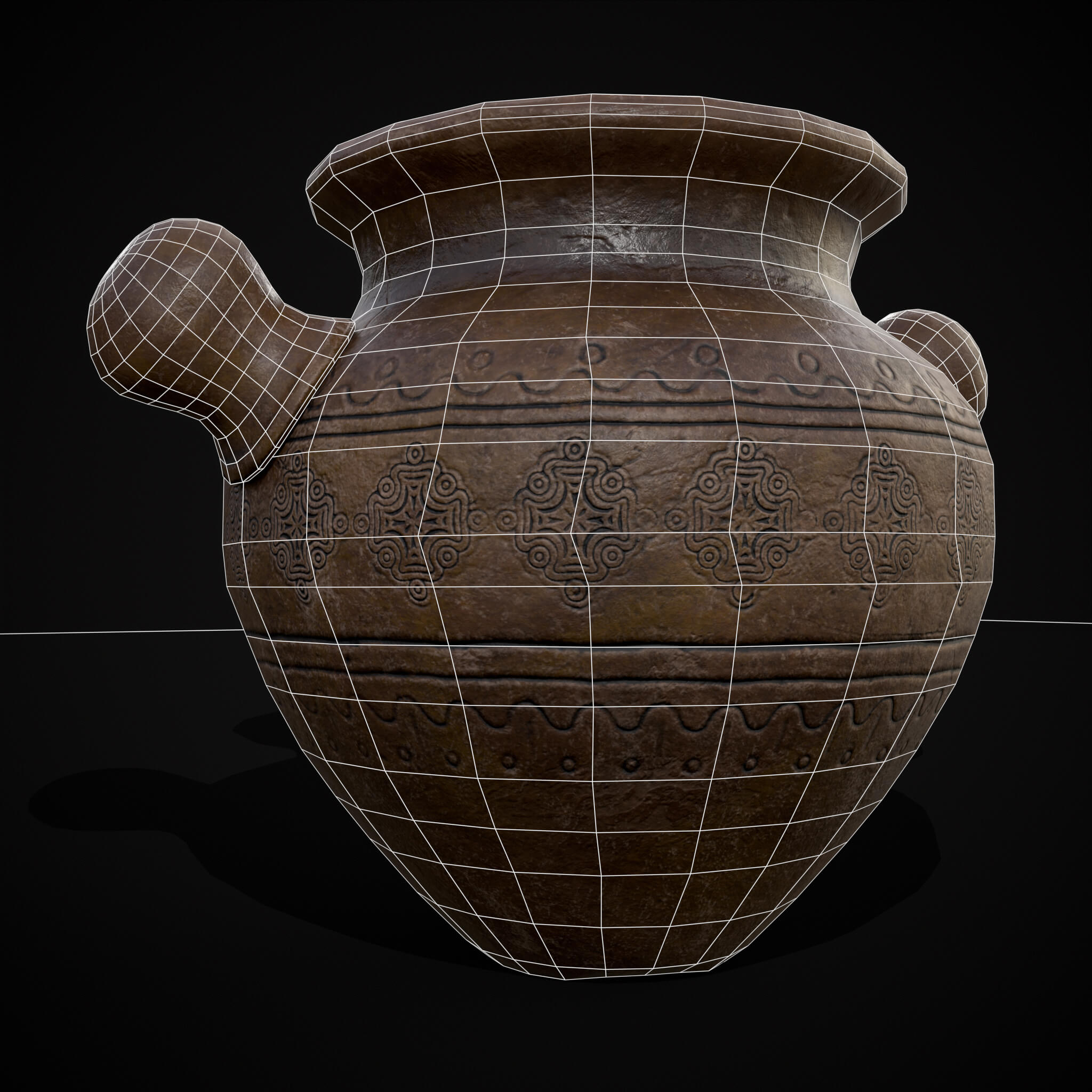 Engraved Earthenware Bean Pot - 3D Model by Get Dead Entertainment