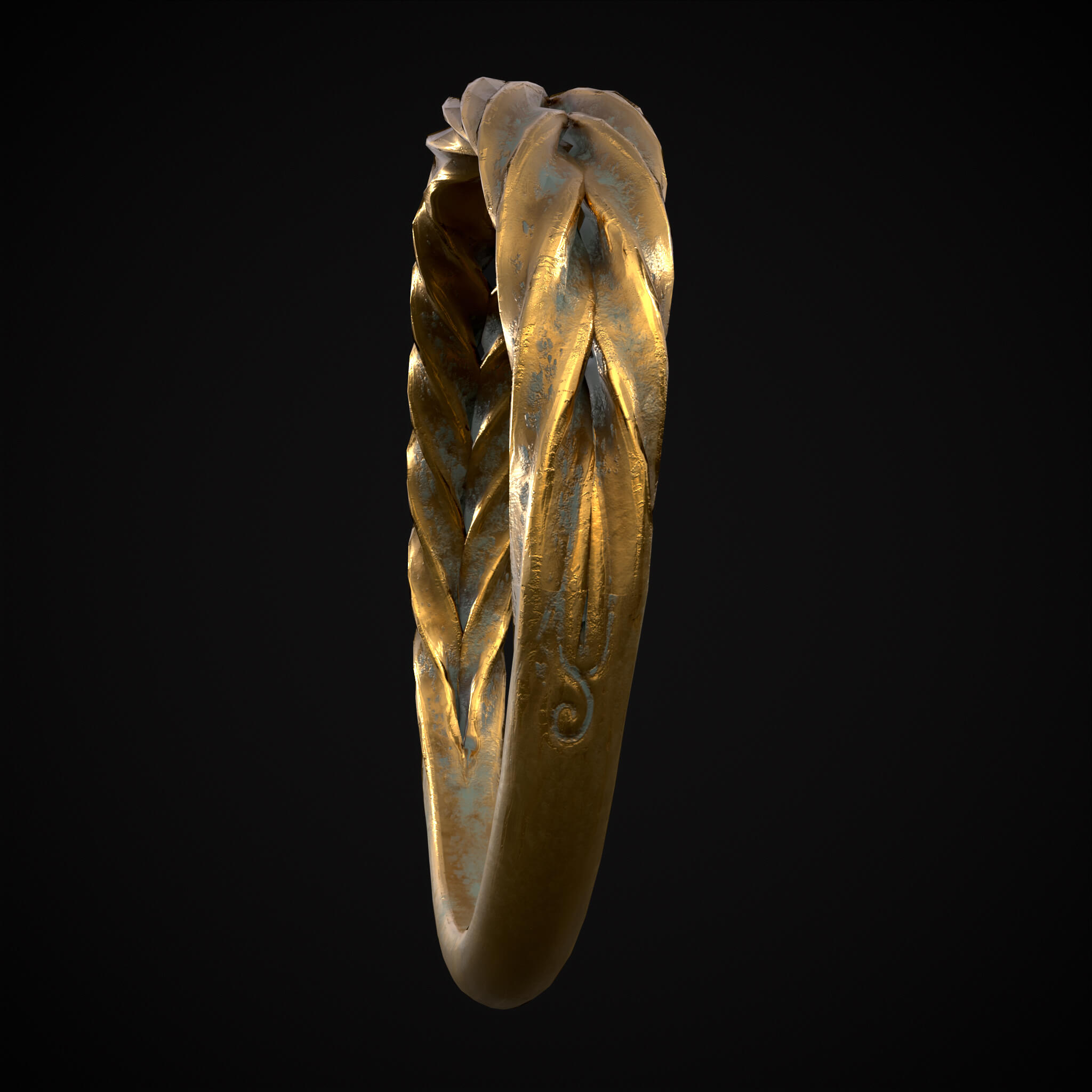 Engraved Spiral Ring - 3D Model by Get Dead Entertainment