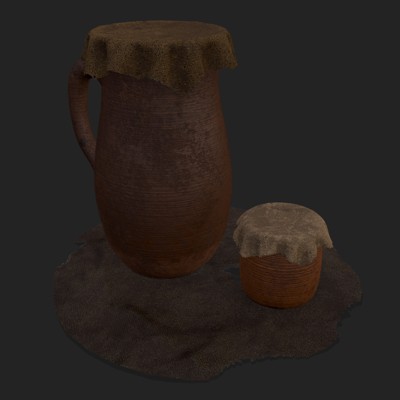 Fabric Covered Pottery - 3D Model by Get Dead Entertainment